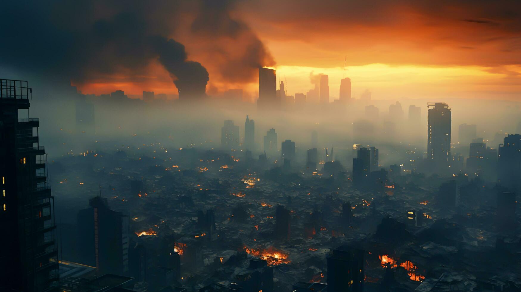 City On Fire Wallpaper