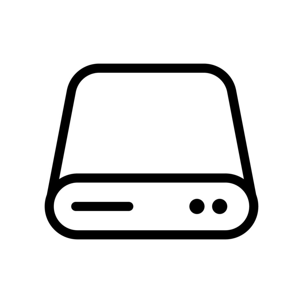 External hard drive, server, database storage icon in line style design ...