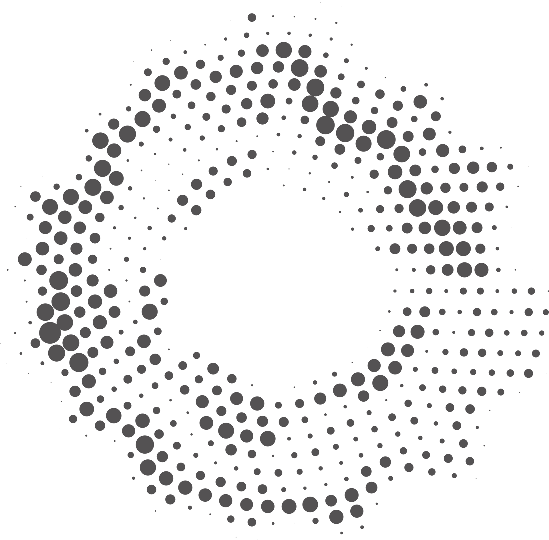 Dotted Circle Pattern Abstract Halftone Round Frame With Random