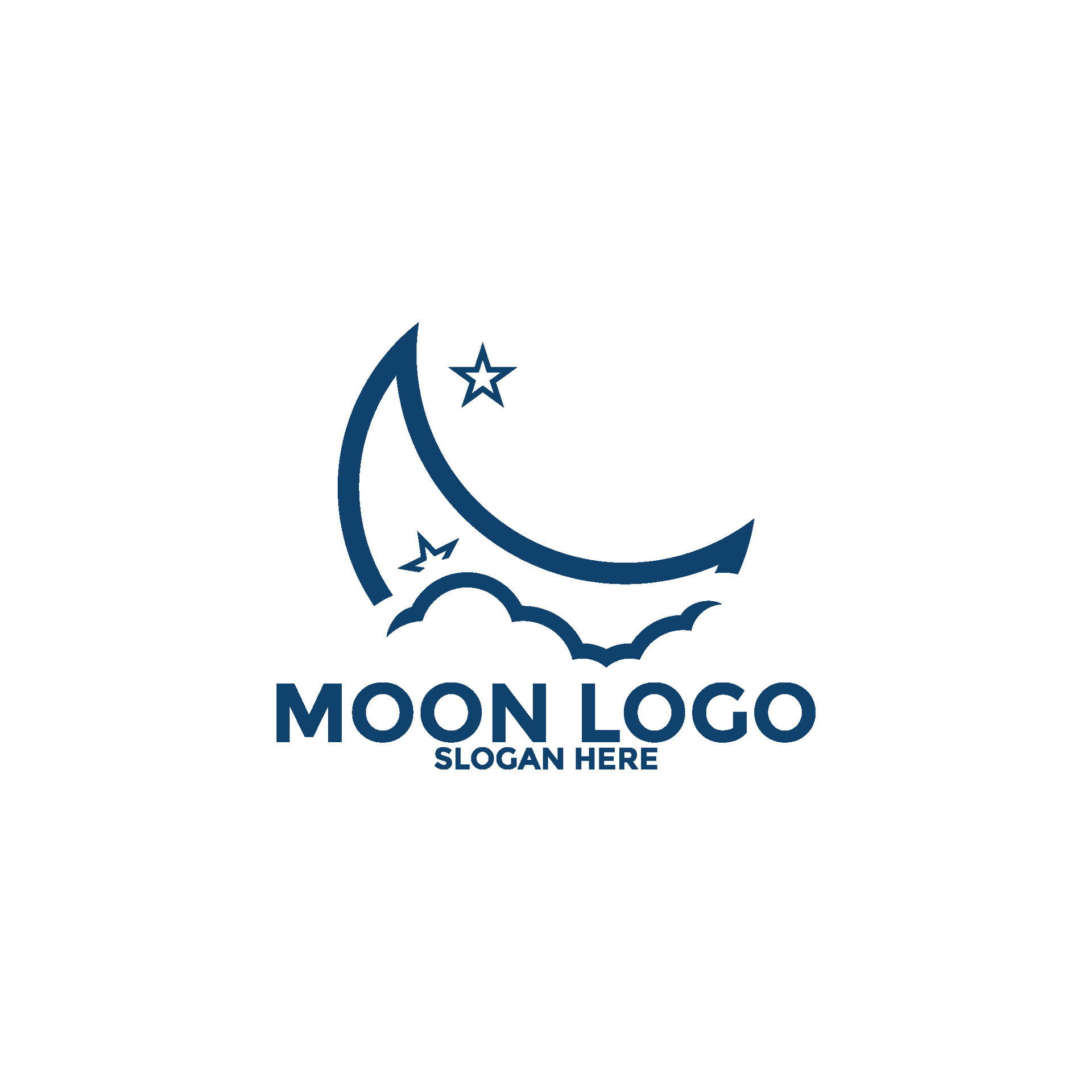 Moon logo vector icon, simple moon logo design template 28241678 Vector Art at Vecteezy