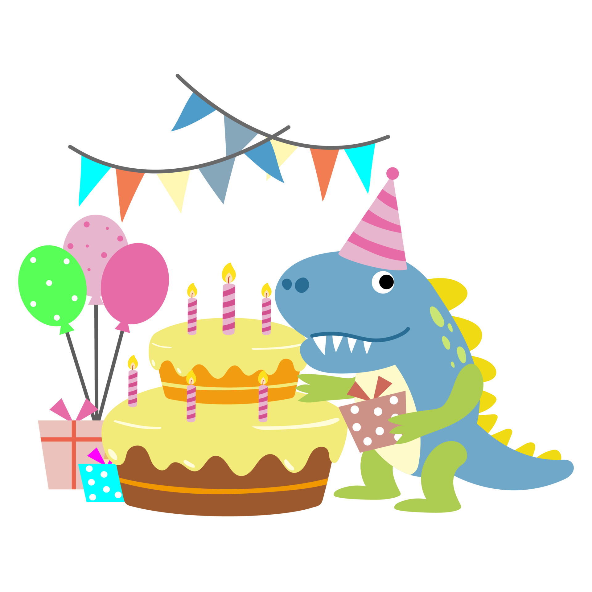 Happy Birthday Dinosaur party cake. happy dino clipart 28243326 PNG