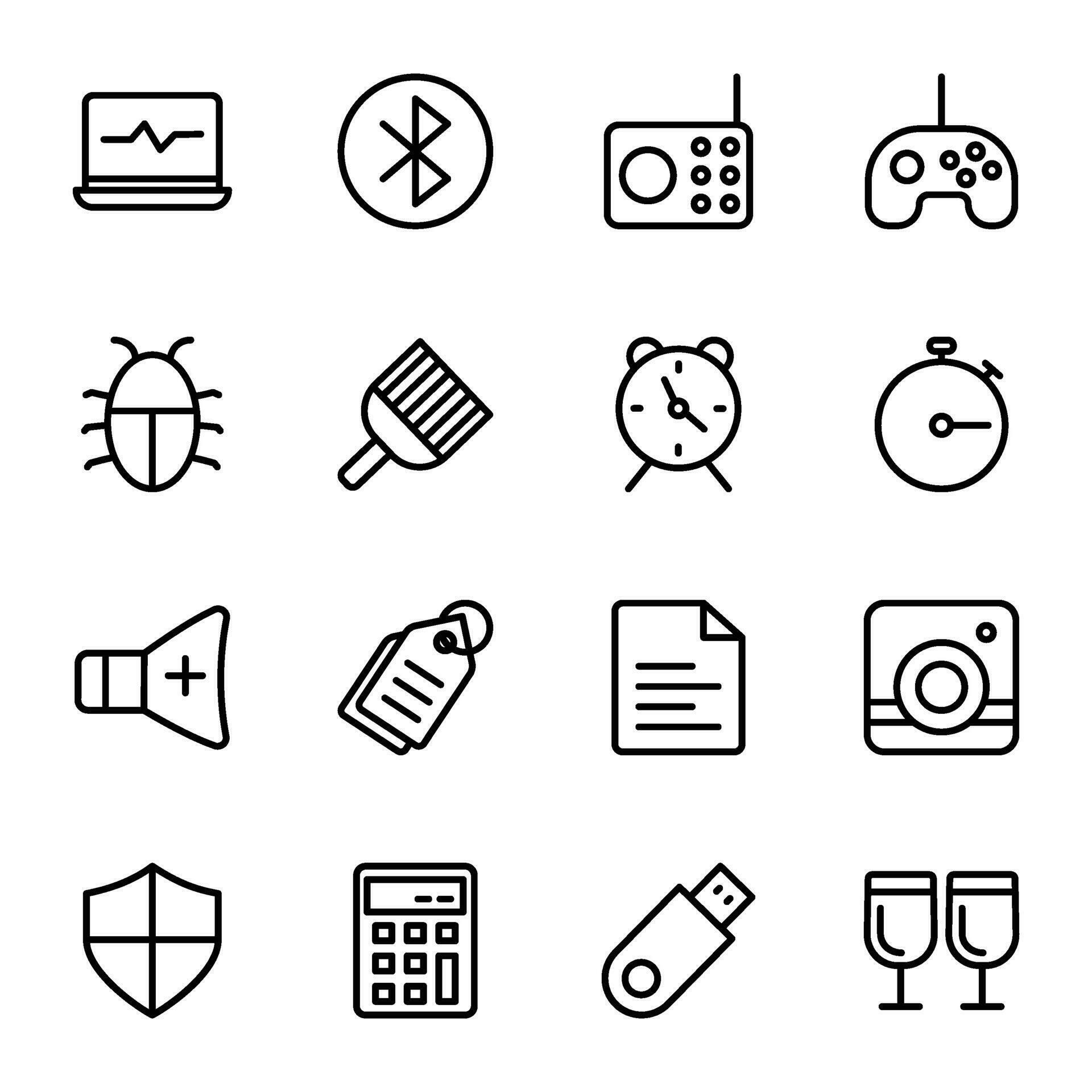 Web Design Line Vector Icons 6 28244023 Vector Art at Vecteezy