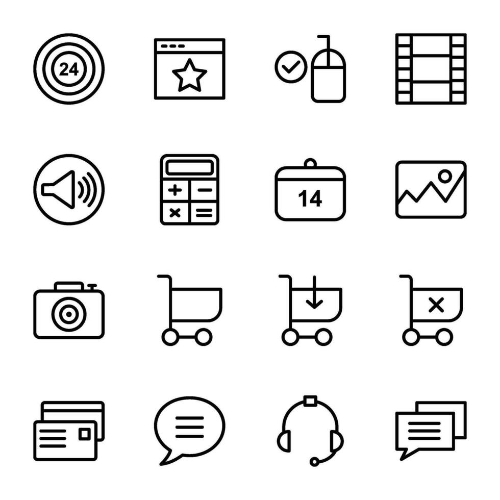 Web Design Line Vector Icons 3 28244025 Vector Art at Vecteezy