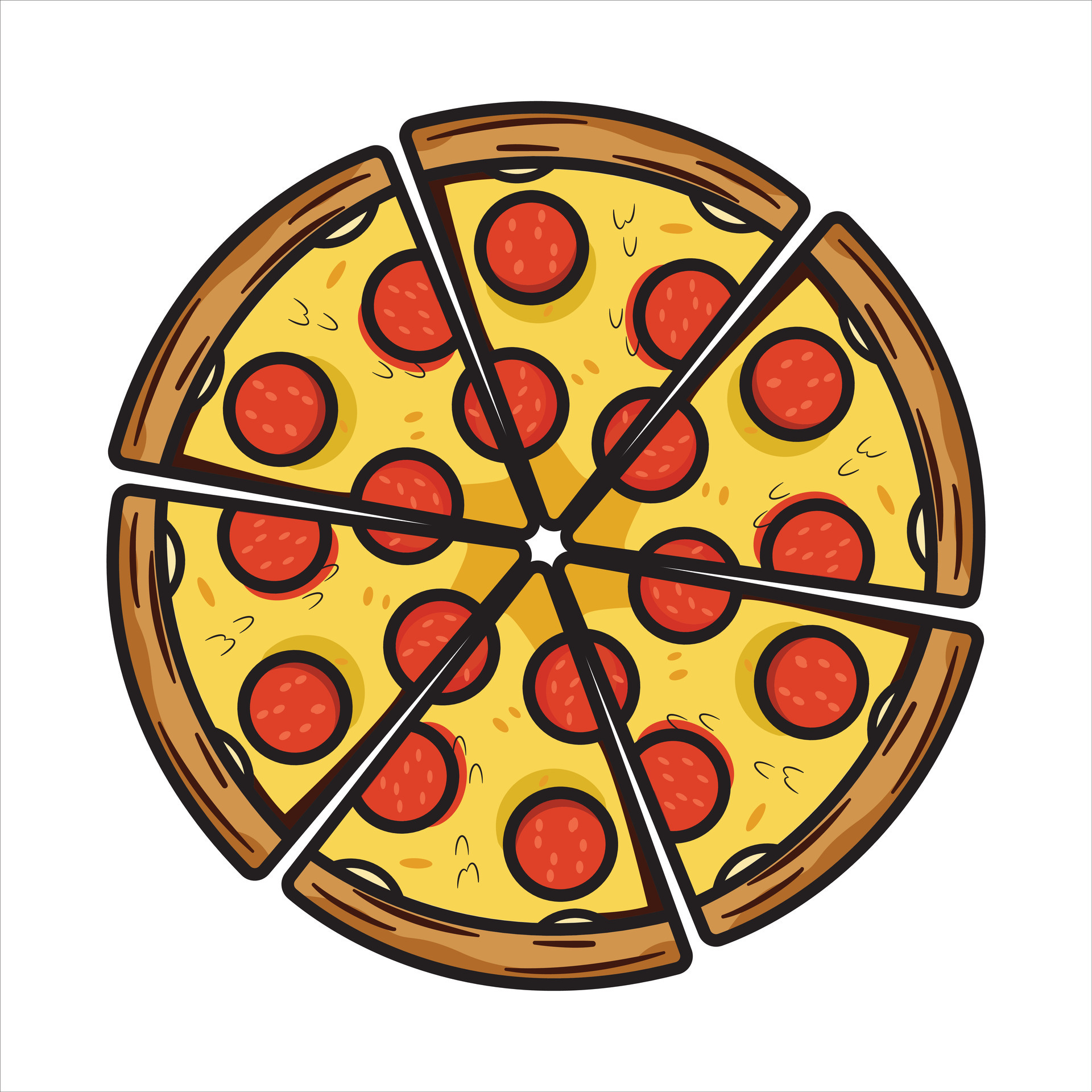 pepperoni Pizza bandera conjunto de anuncios, colección de vector pepperoni Pizza rebanadas y ...