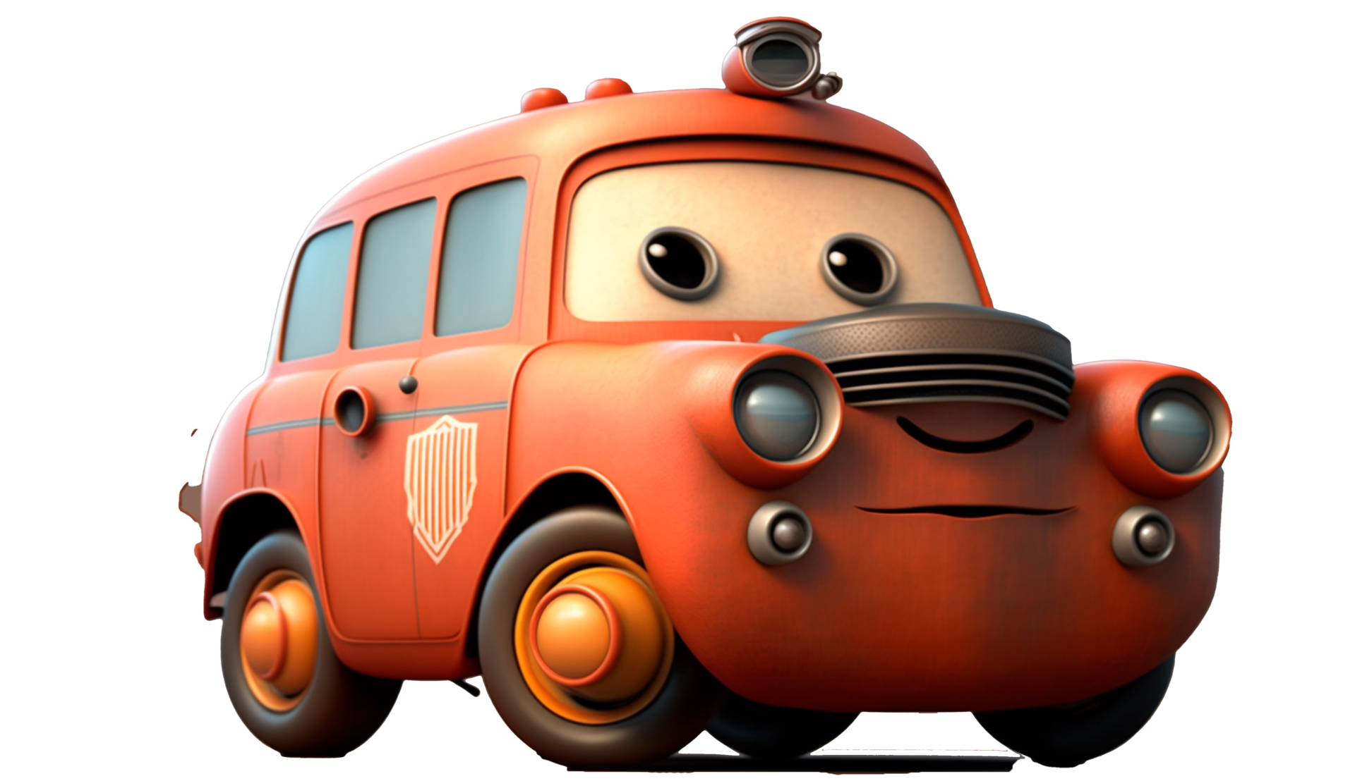 3d cartoon car pixar style realistic png for free download, Ai Generative 28249104 PNG