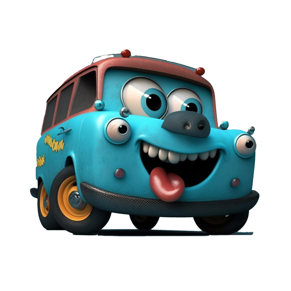 3d Cartoon Car Pixar Style Realistic Png For Free Download Ai Generative 28249128 Png