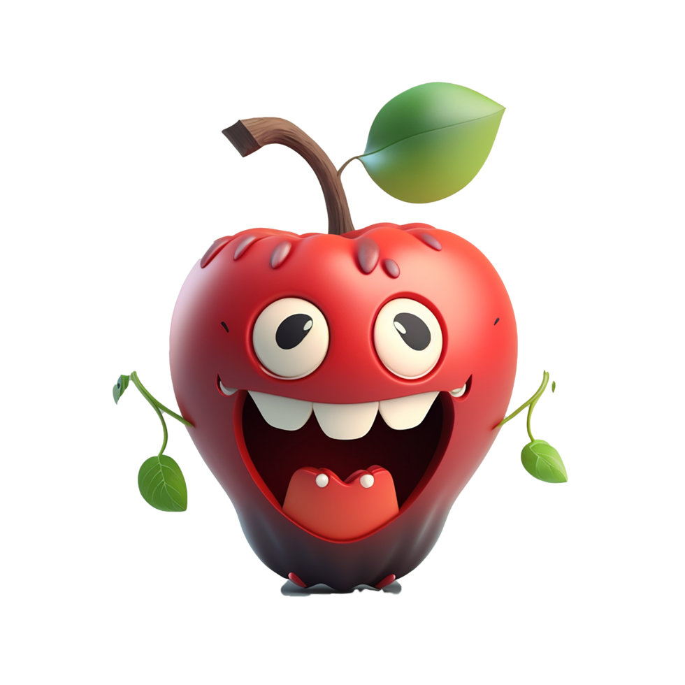 Free fruits png, cute funny fruit vegetable character, cartoon style ...