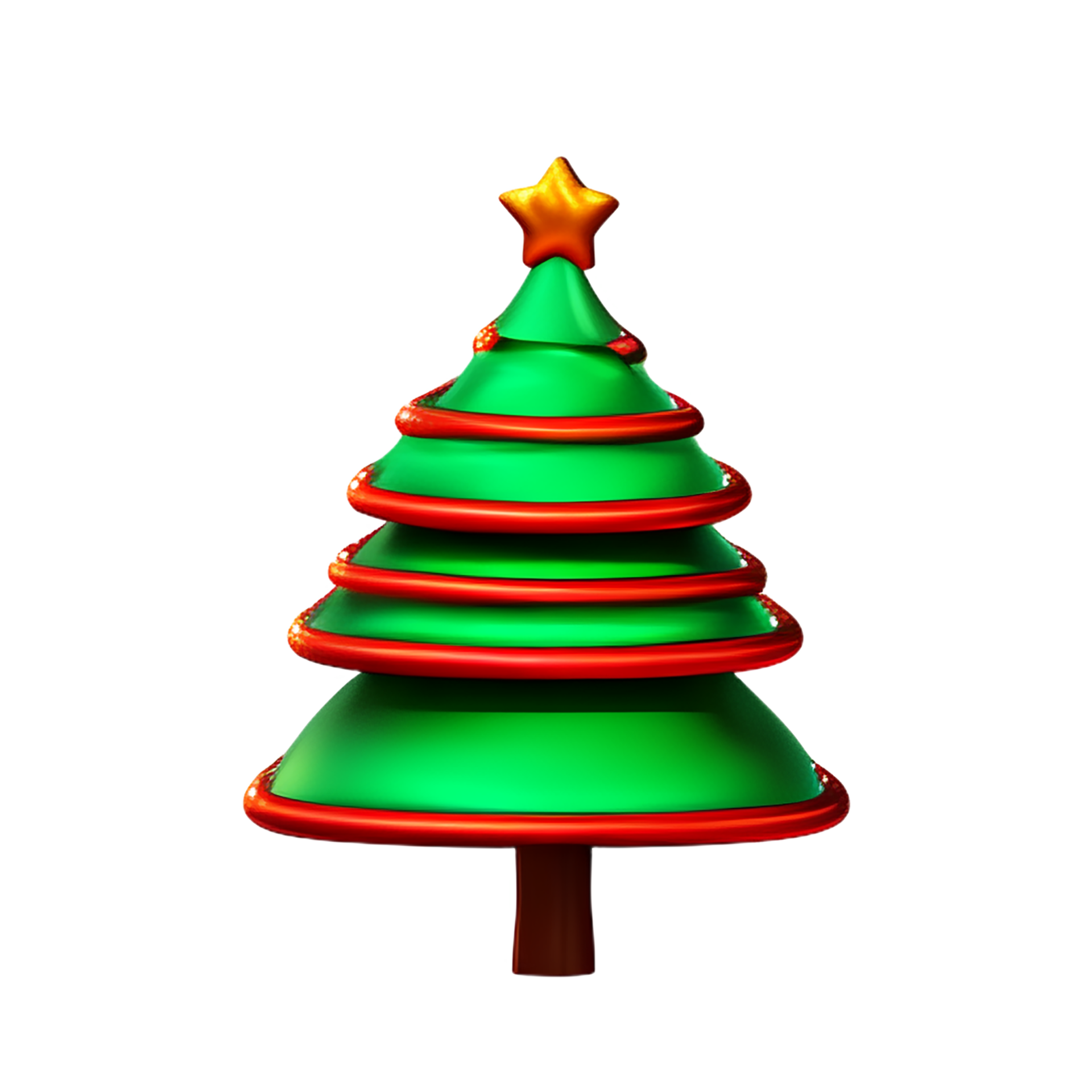 Christmas 3d Christmas Tree With Shiny Ornaments 28249600 Png