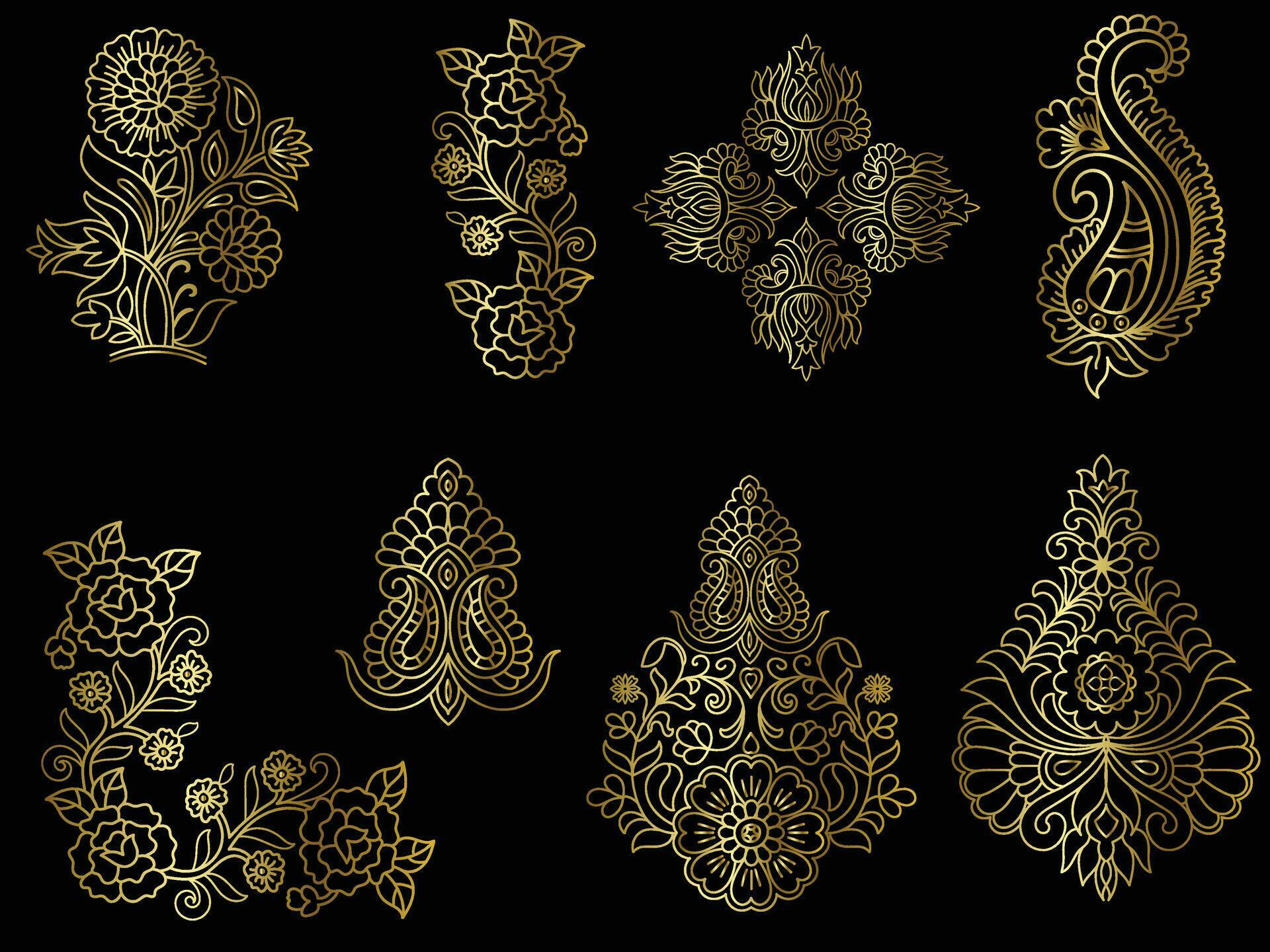 Textile Fabric neck design, pattern traditional, floral necklace ...