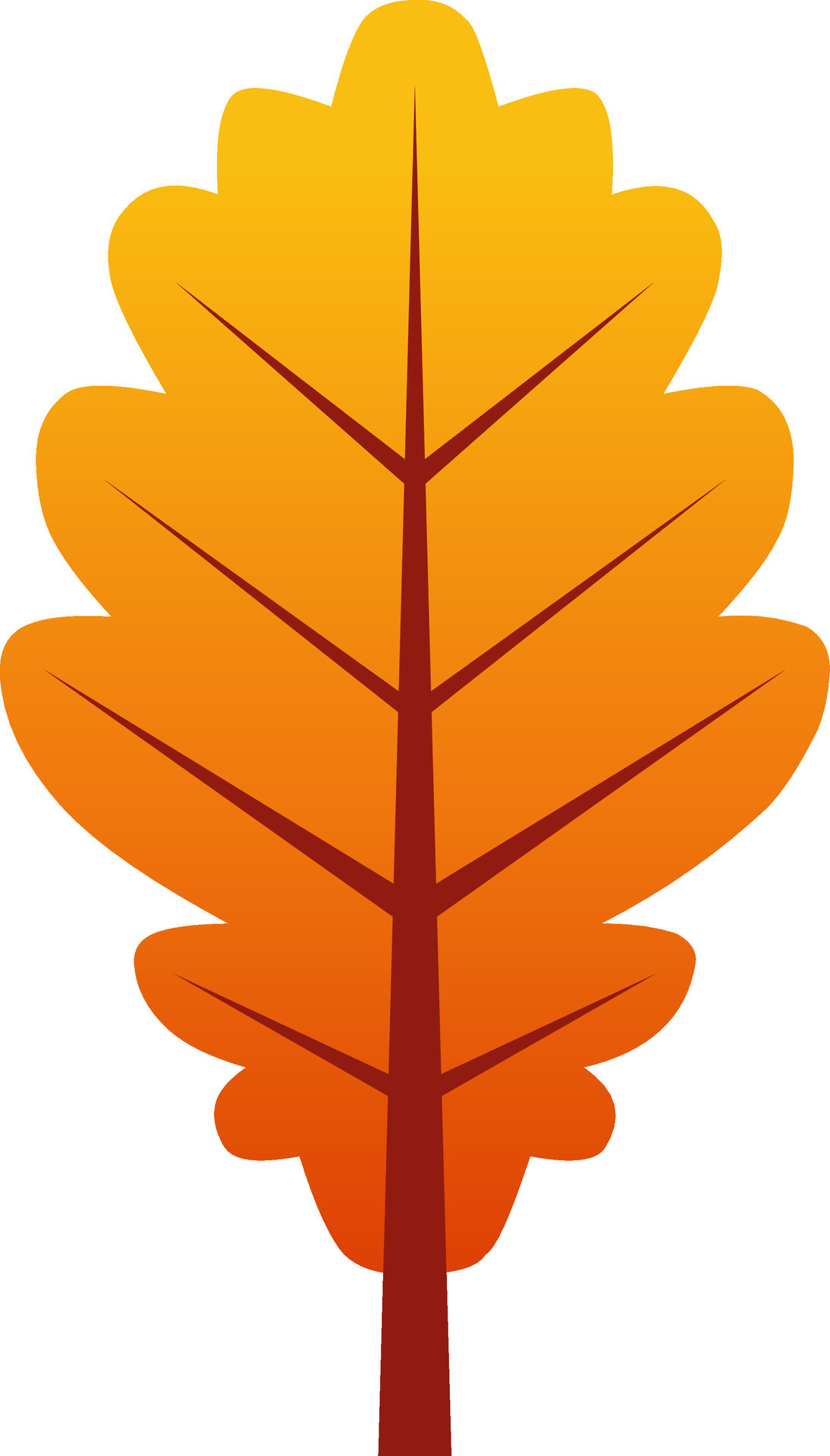 autumn oak leaf vector illustration. Simple fall season oak leaf icon ...