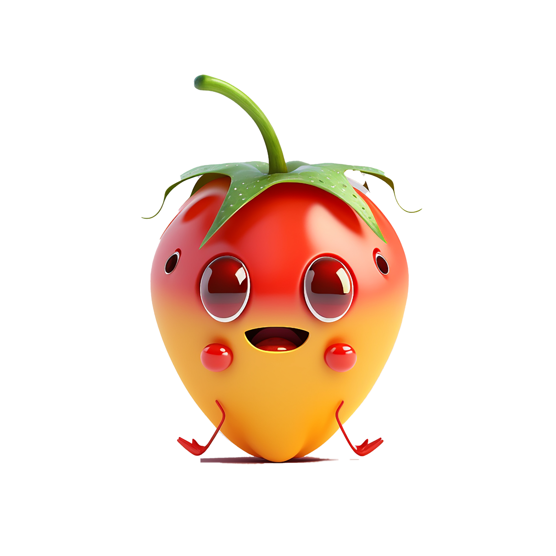 Free fruits png, cute funny fruit vegetable character, cartoon style ...