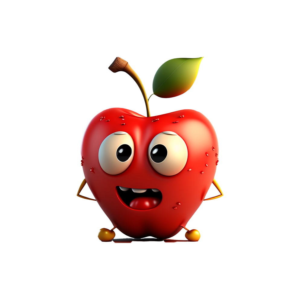 Free fruits png, cute funny fruit vegetable character, cartoon style ...