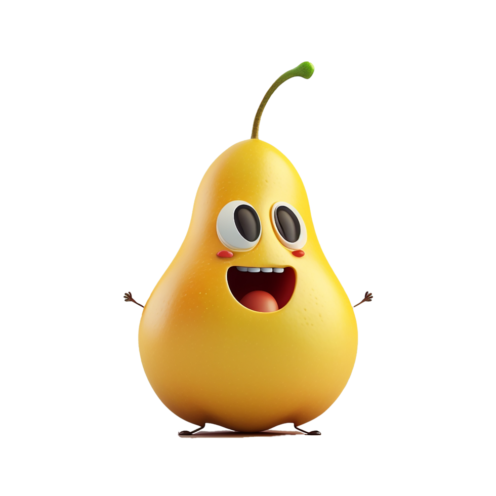 Free fruits png, cute funny fruit vegetable character, cartoon style ...