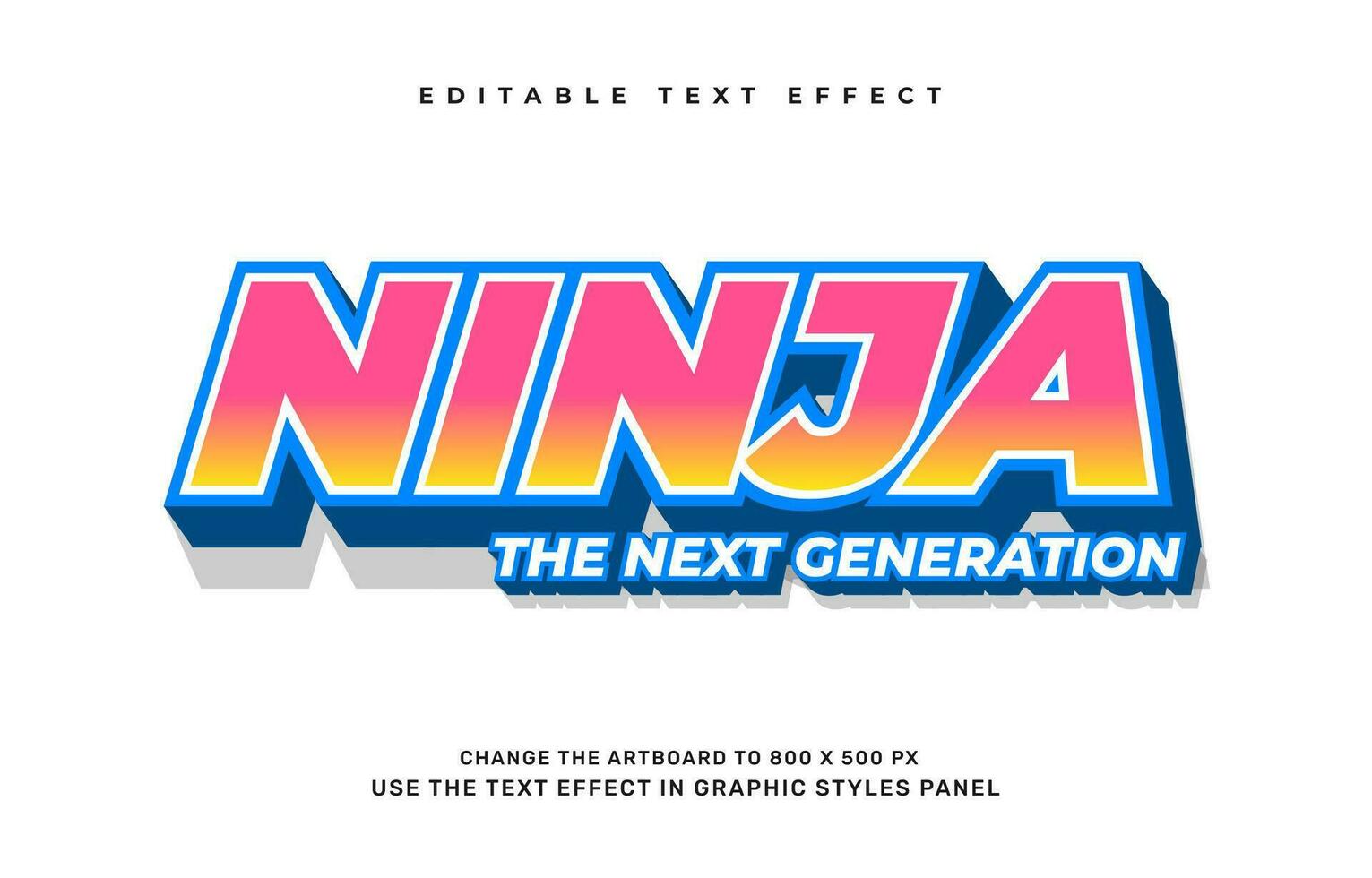 ninjas, el siguiente Generacion editable texto efecto modelo 28254807 ...