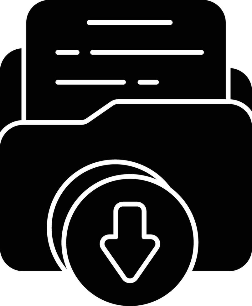 file download glyph icons design style 28263700 Vector Art at Vecteezy