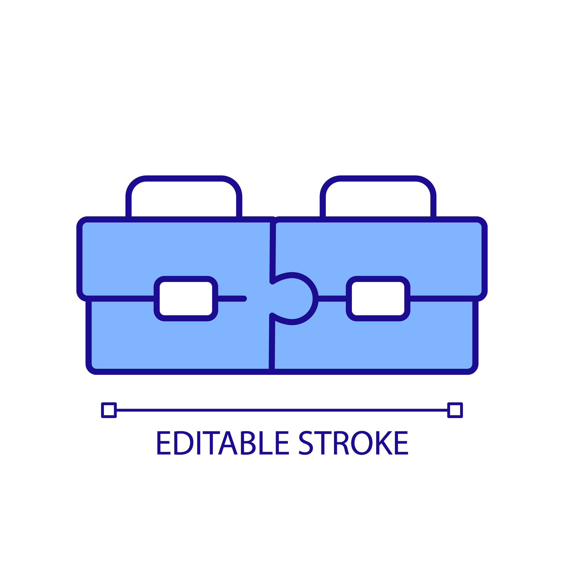 Customizable icon representing joint ventures concept, isolated vector ... Customizable icon representing joint ventures concept, isolated vector ...