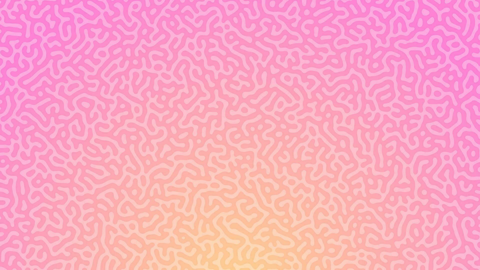 Pink Turing Reaction Gradient Background Abstract Diffusion Pattern With Chaotic Shapes Vector