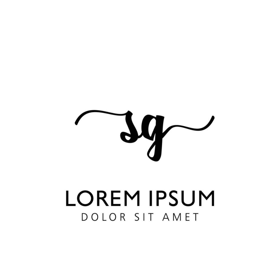 SG Initial Handwriting Template Design 28268552 Vector Art at Vecteezy
