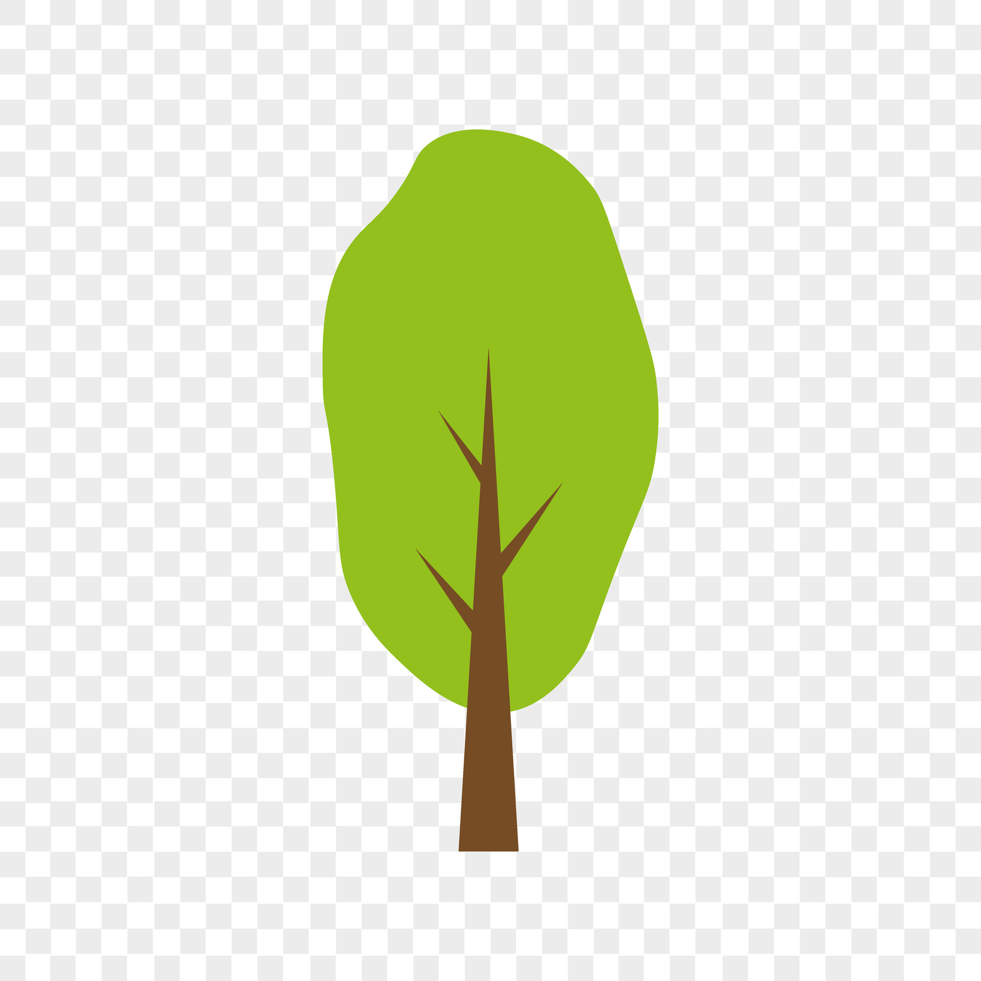 Simple tree icon. Forest and garden symbol. Vector illustration ...