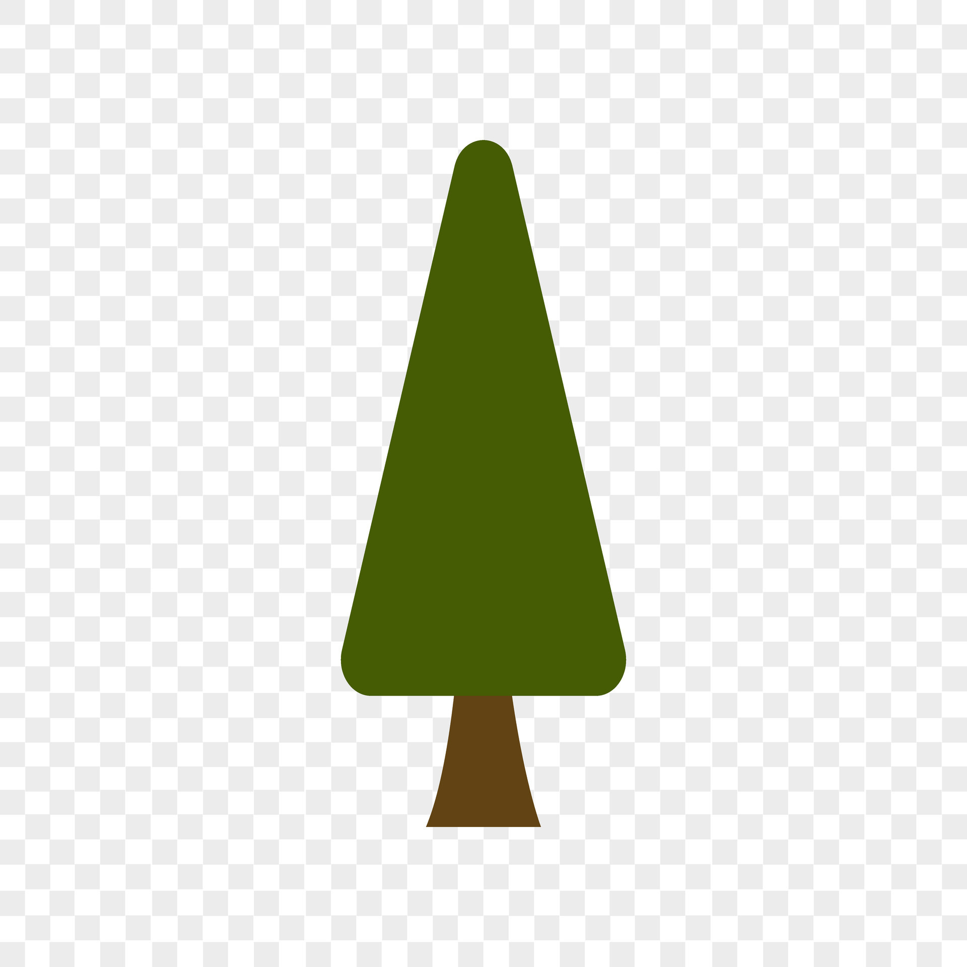 Christmas tree illustration. Simple tree icon. Forest and garden symbol ...