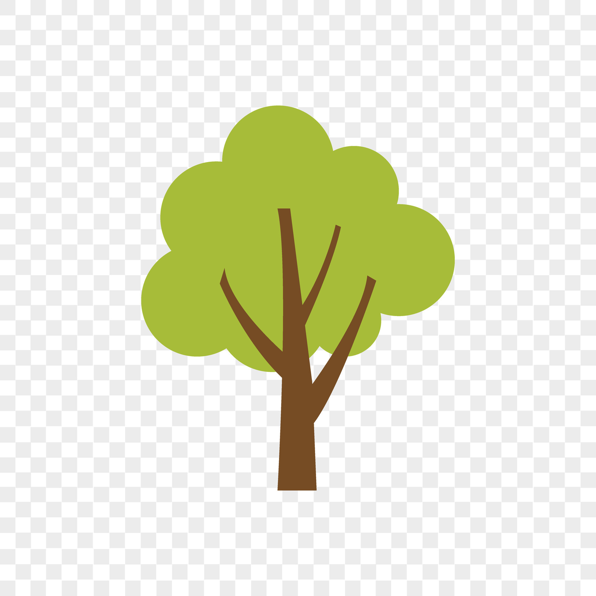 Simple tree icon. Forest and garden symbol. Vector illustration ...