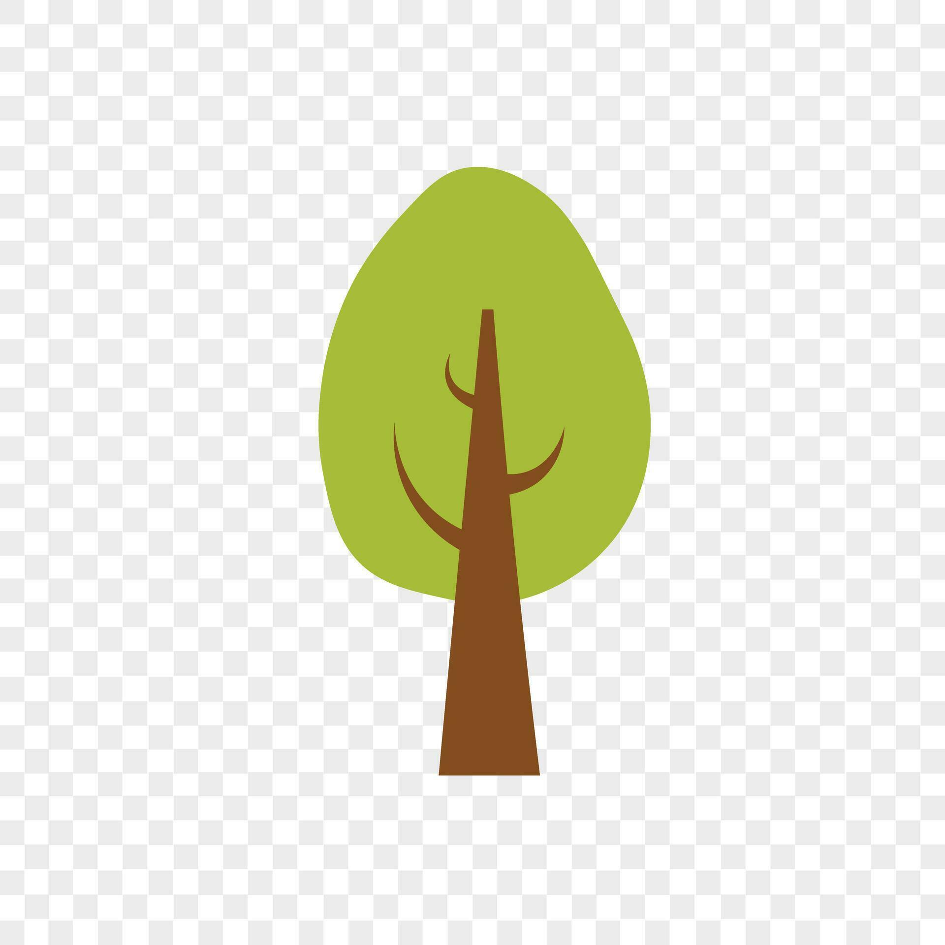 Simple tree icon. Forest and garden symbol. Vector illustration ...