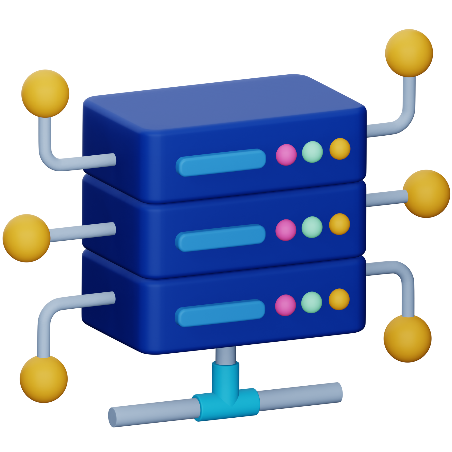 Data Connection 3d Rendering Isometric Icon 28272833 Png