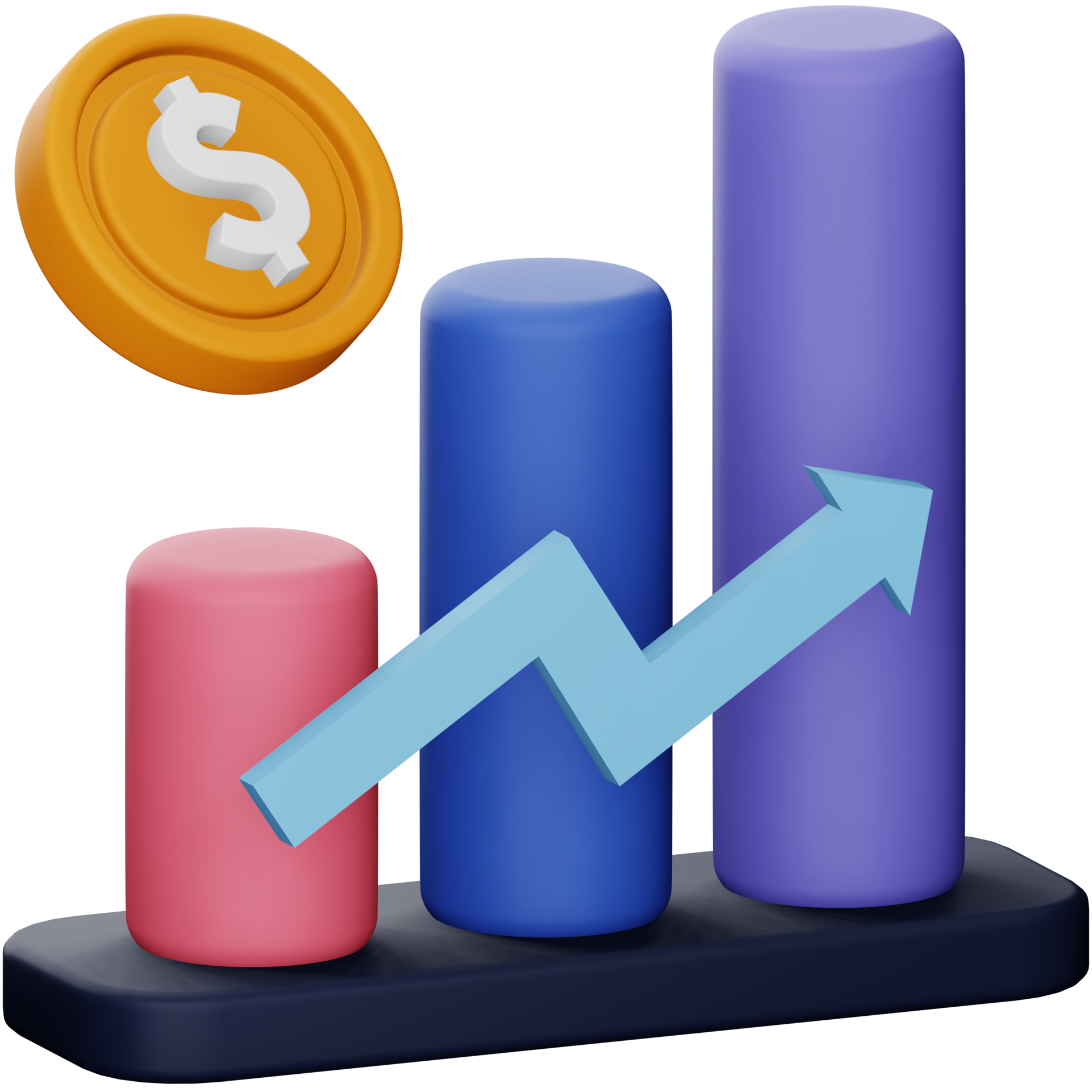 Business Chart 3d Rendering Isometric Icon 28272848 Png