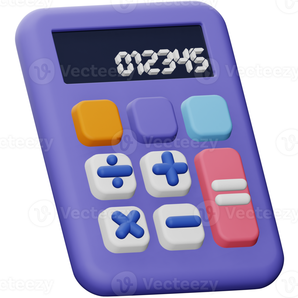 Calculator 3d rendering isometric icon. 28272855 PNG