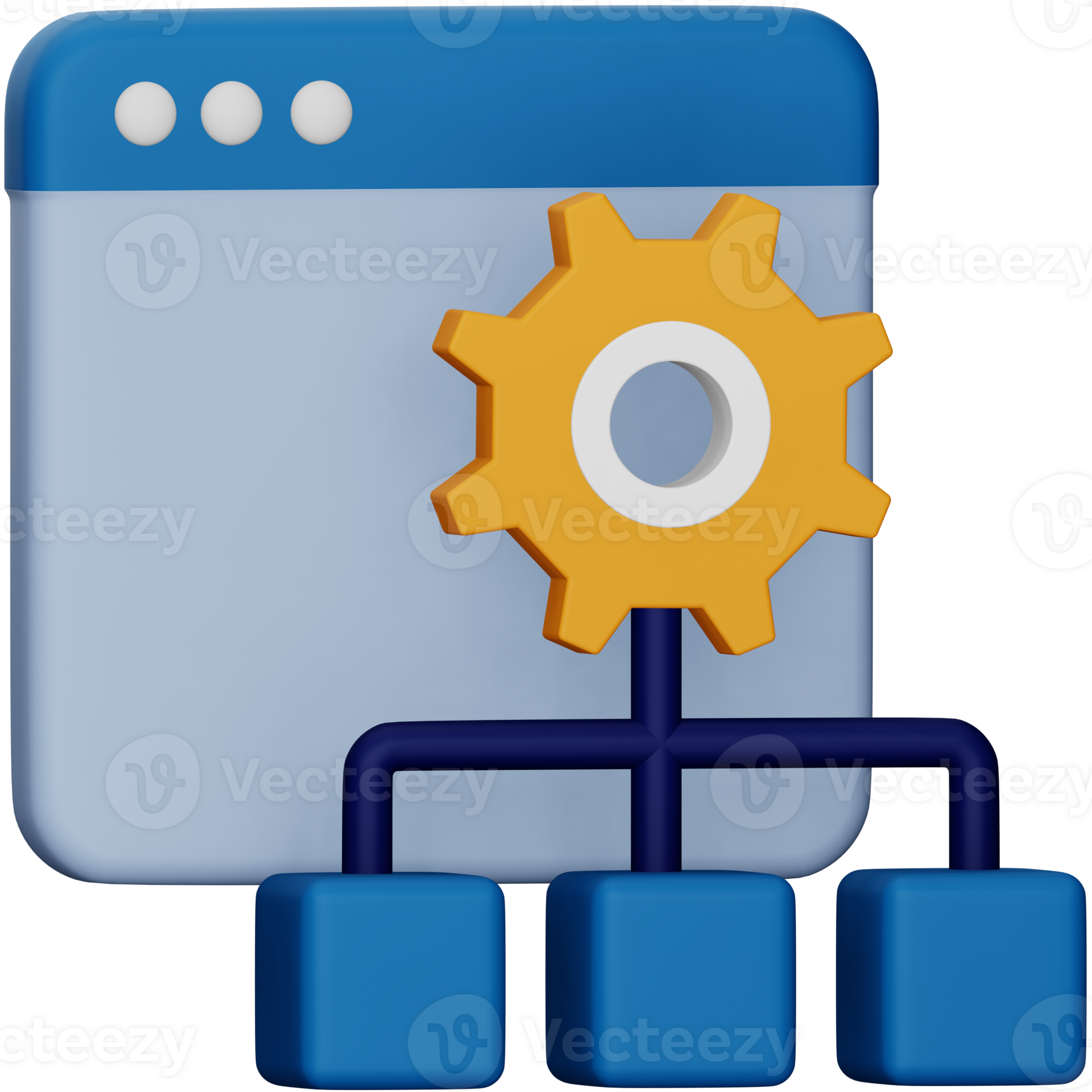 Algorithm 3d rendering isometric icon. 28272860 PNG