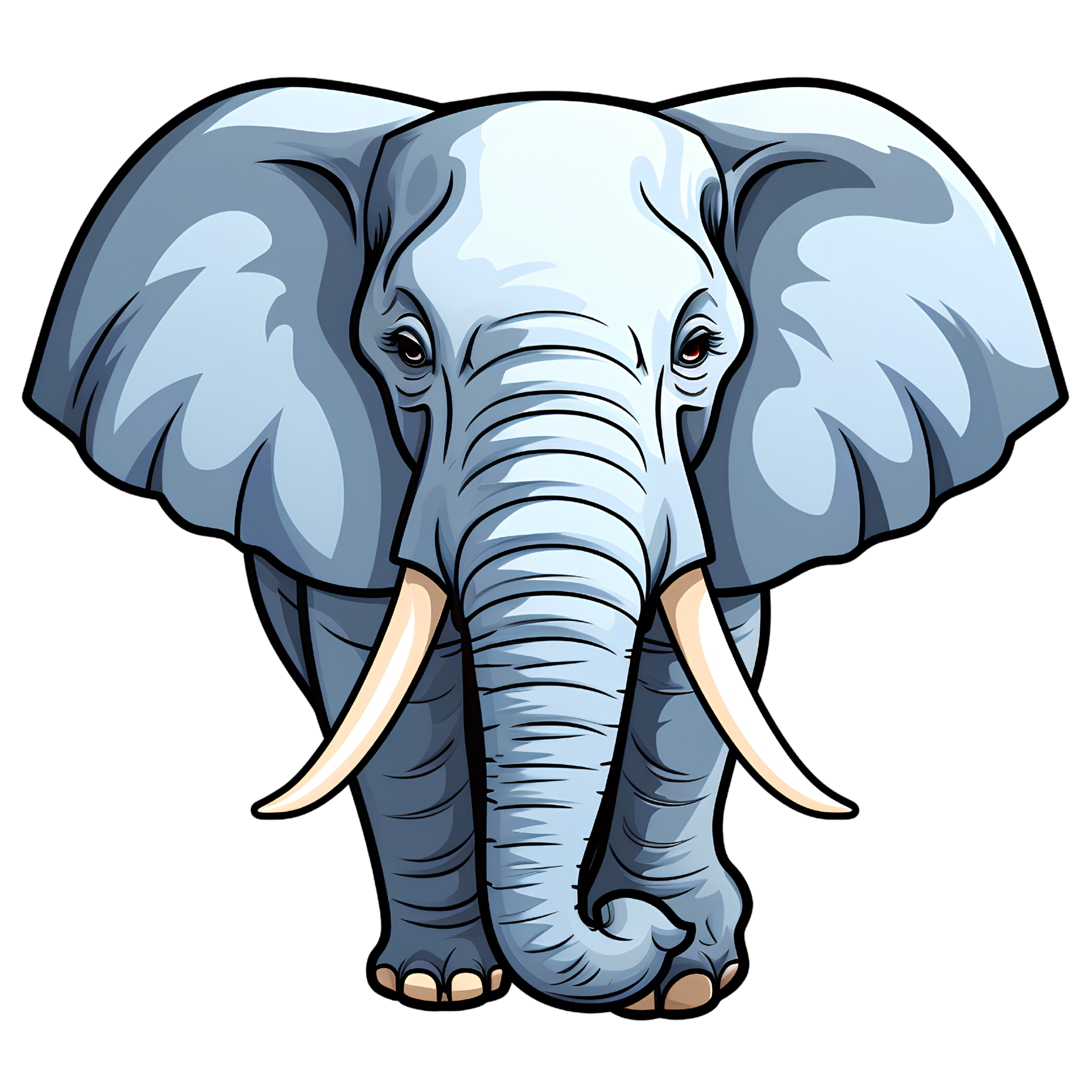 cartoon elephant ai generative 28274845 PNG