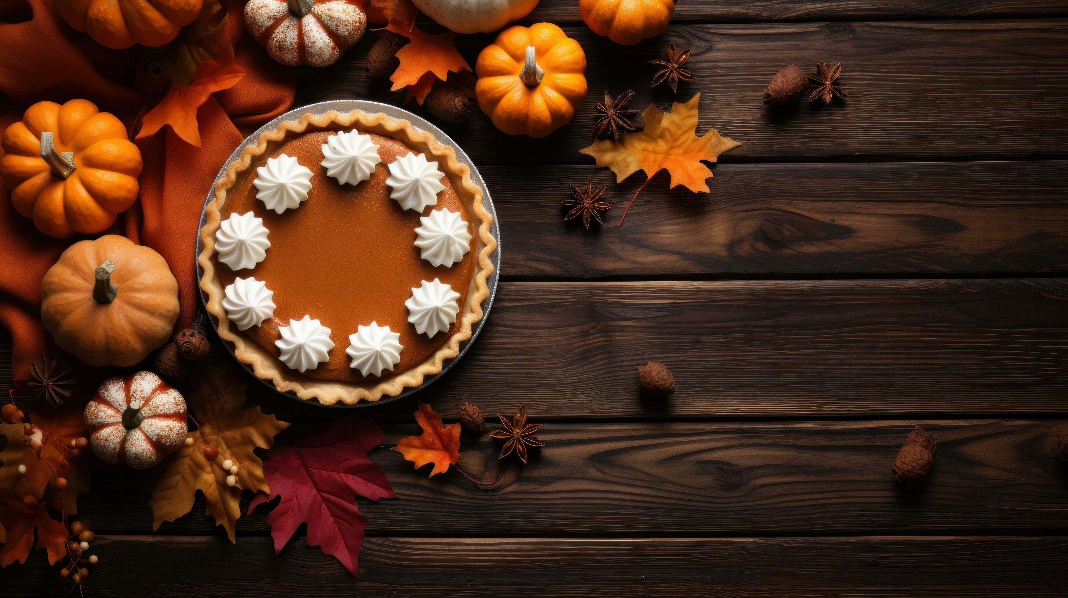 Autumn background with pumpkin pie 28283393 Stock Photo at Vecteezy