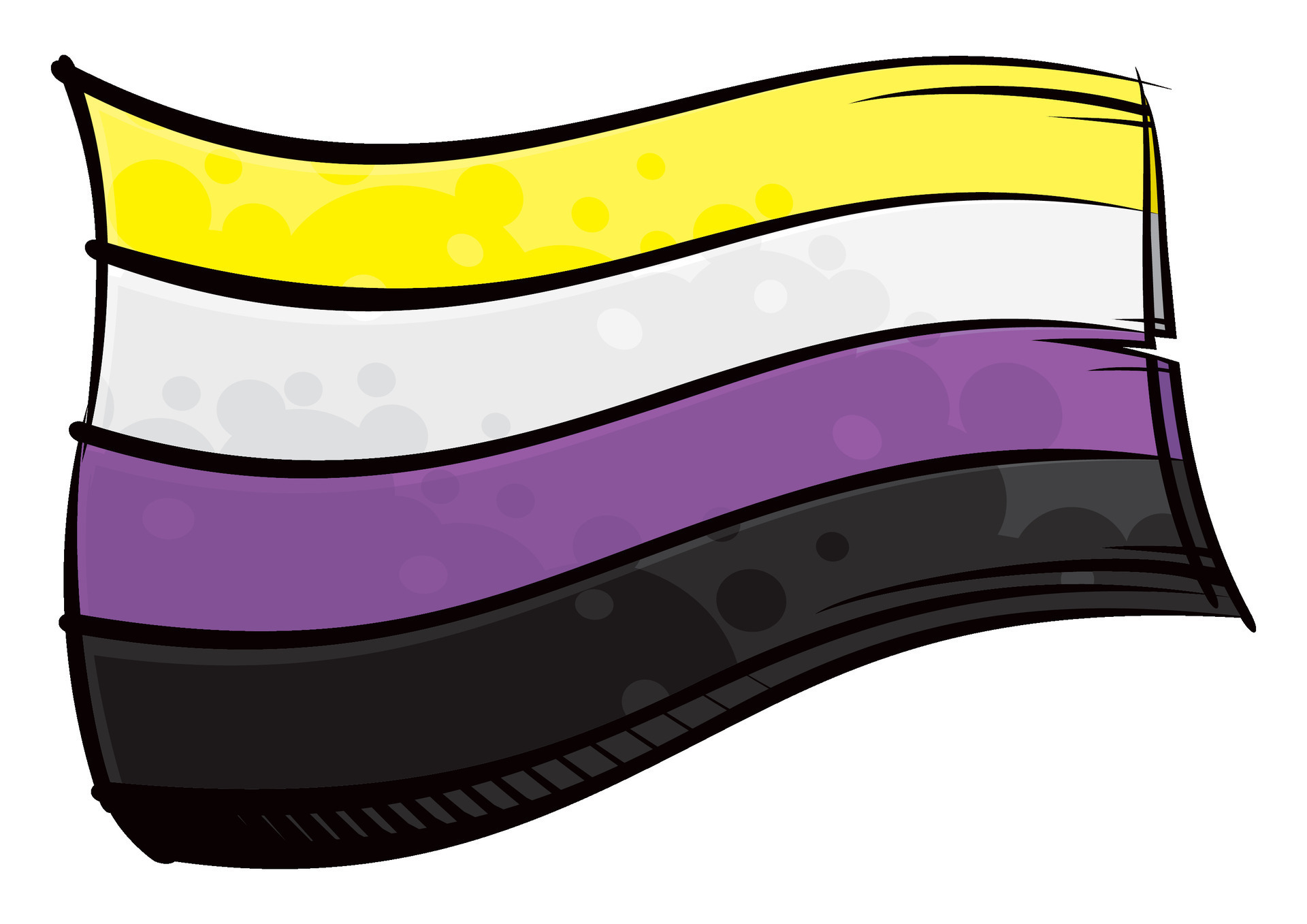 Painted Nonbinary flag waving in wind 28284925 Vector Art at Vecteezy