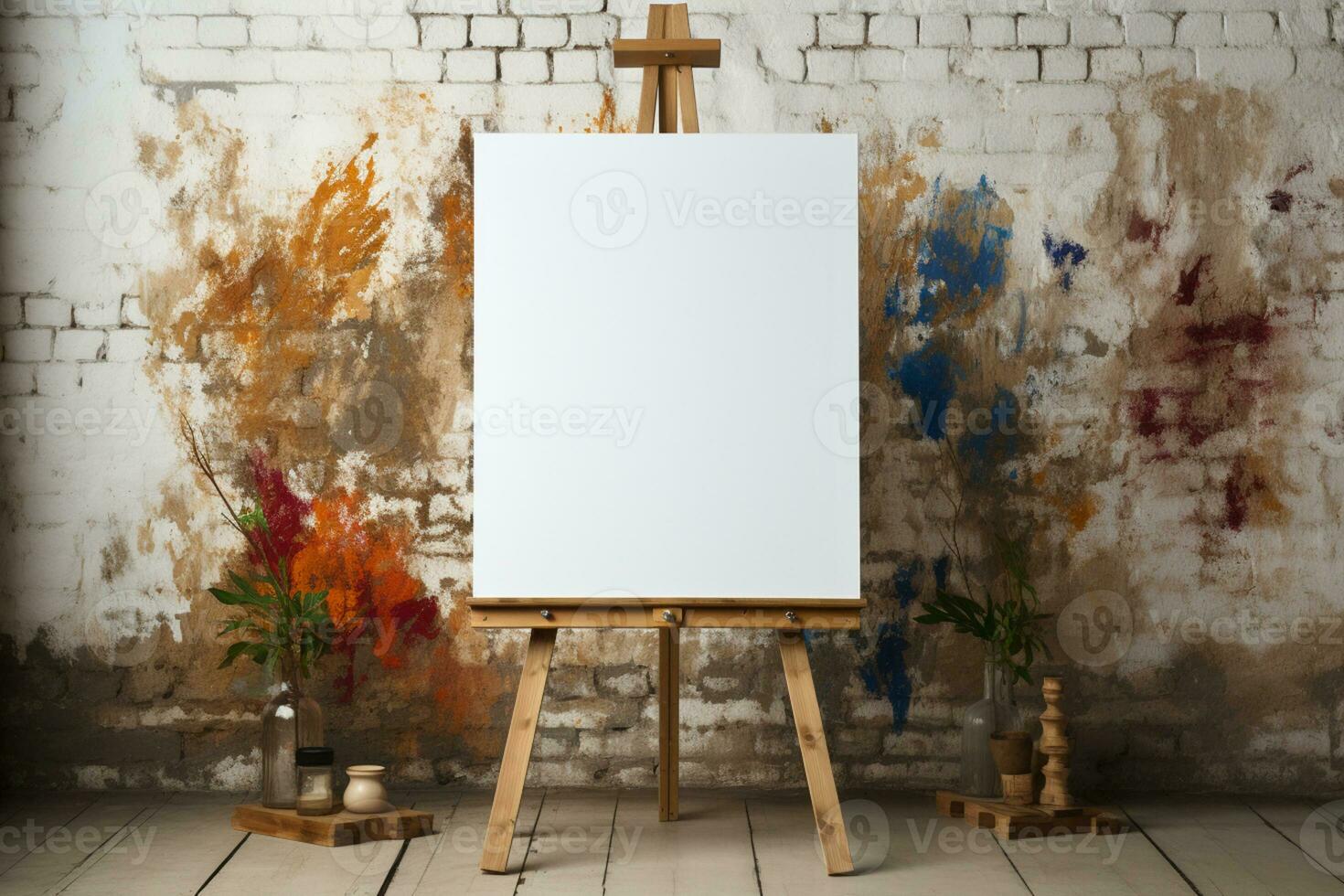 Blank Canvas On Wall