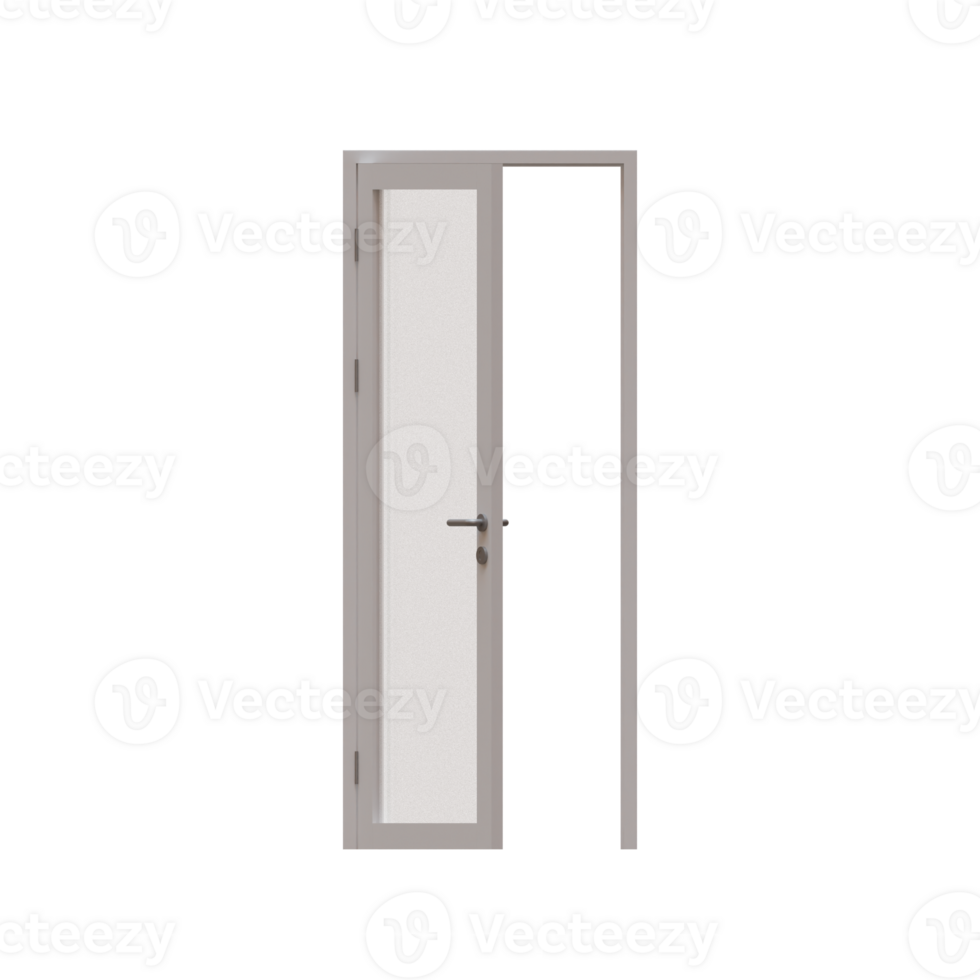 Single Framed Glass Door 3d Render Illustration Element 28286004 Png