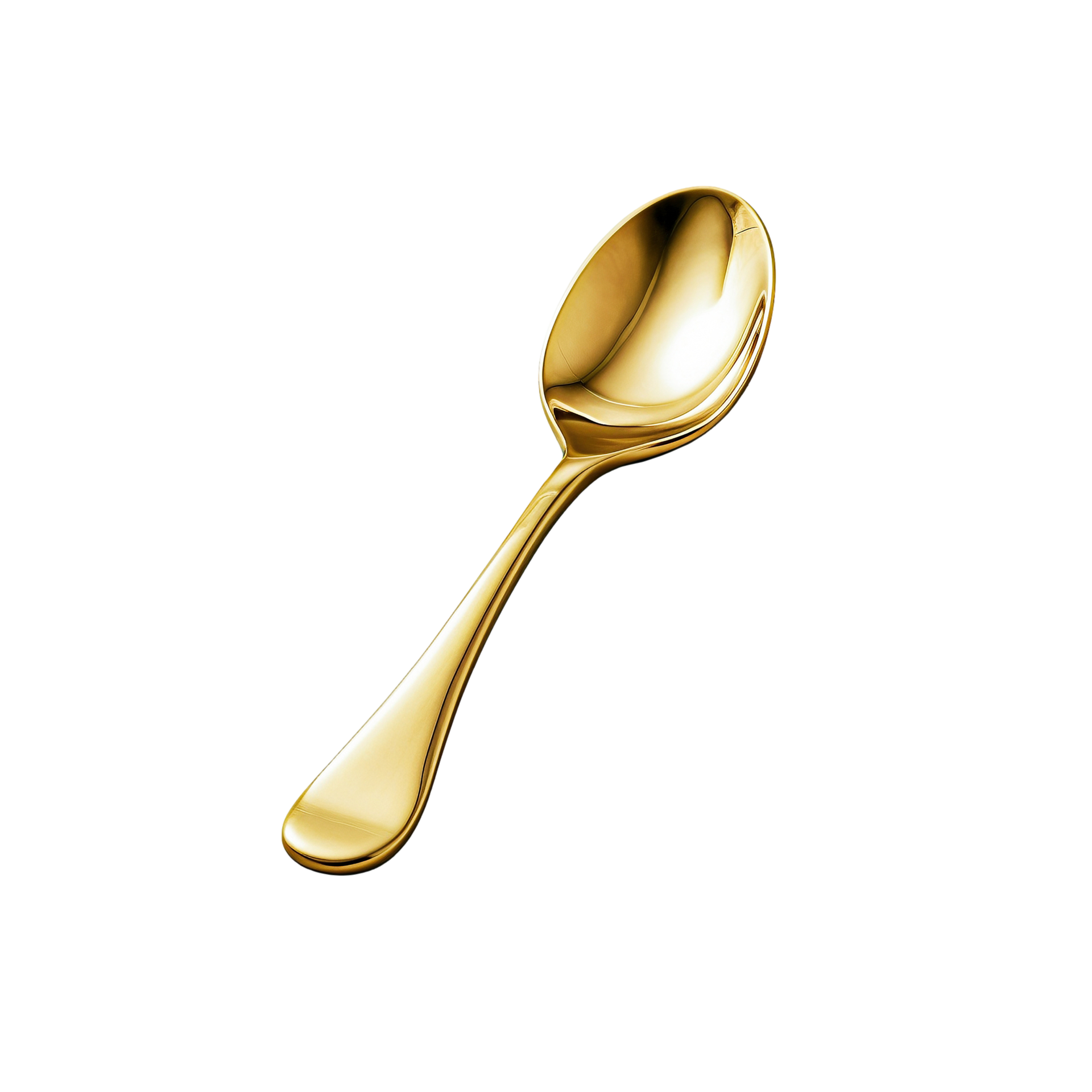 Golden spoon isolated on transparent background, created with generative AI 28288950 PNG