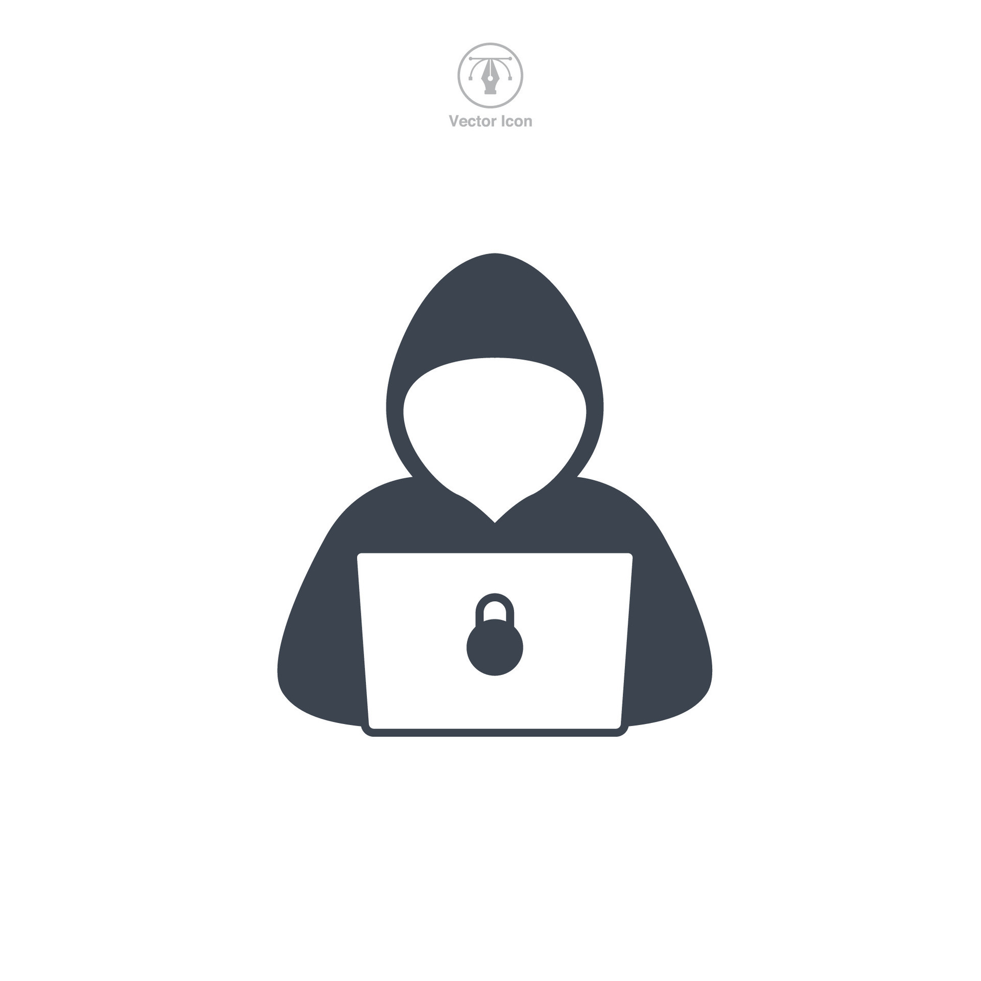 Hacker icon symbol vector illustration isolated on white background 28290263 Vector Art at Vecteezy