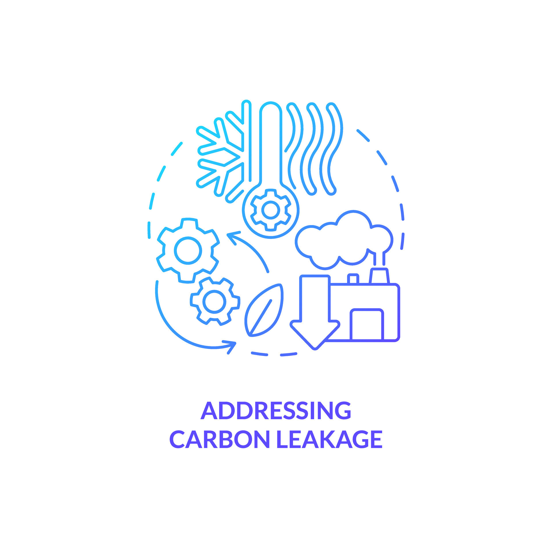 Gradient addressing carbon leakage concept, isolated vector, thin line ... Gradient addressing carbon leakage concept, isolated vector, thin line ...