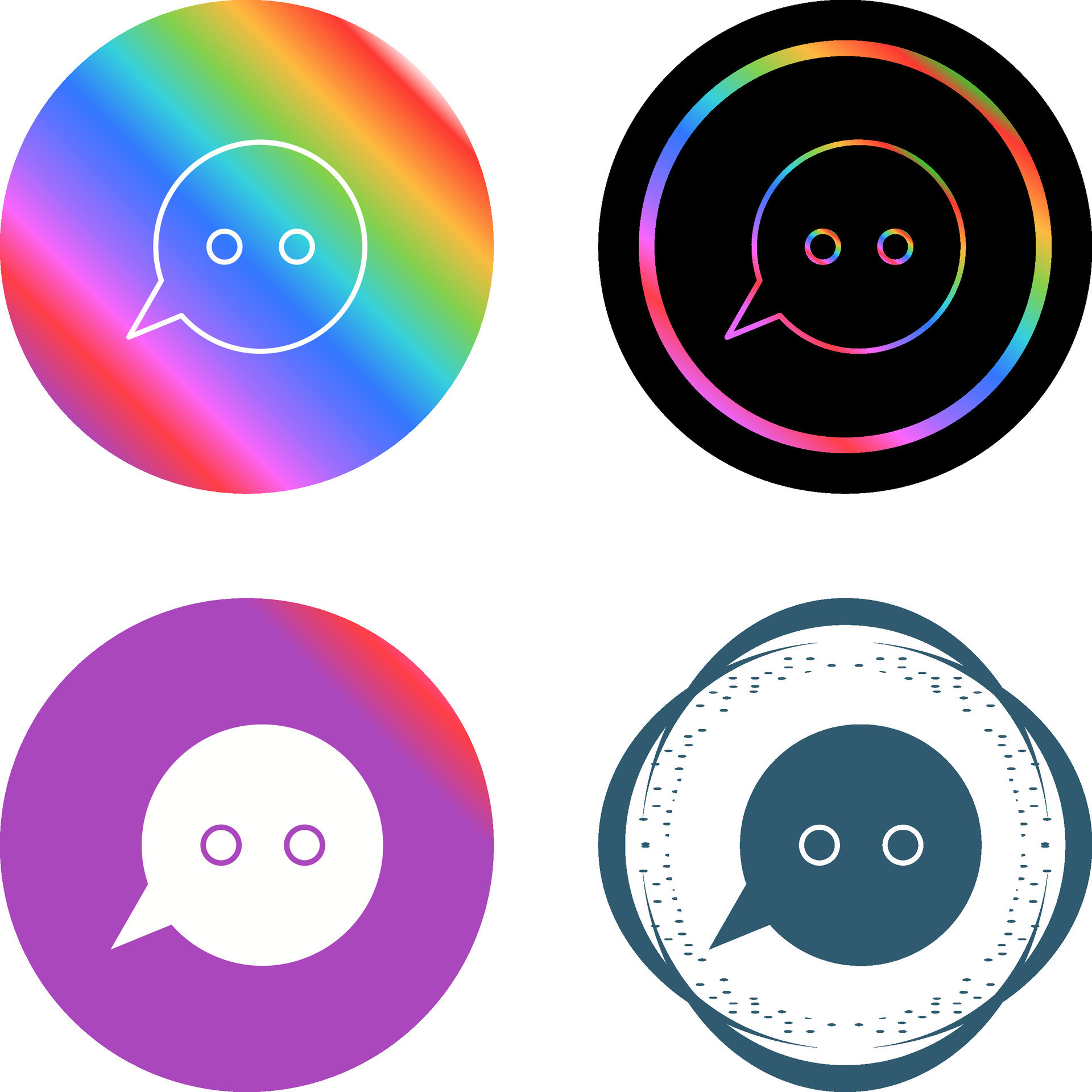 Message Bubbles Vector Icon 28303444 Vector Art At Vecteezy