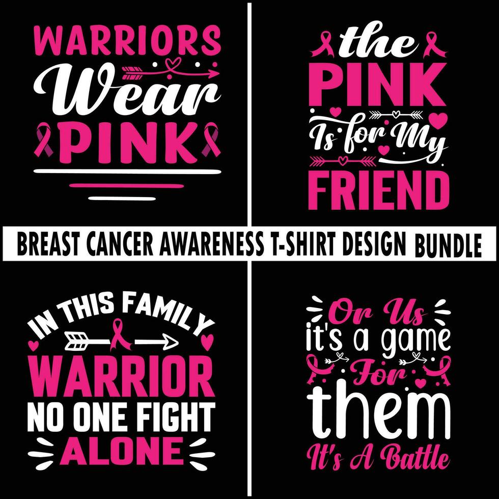 Breast Cancer Awareness T Shirt Design Bundle 28333110 Vector Art At