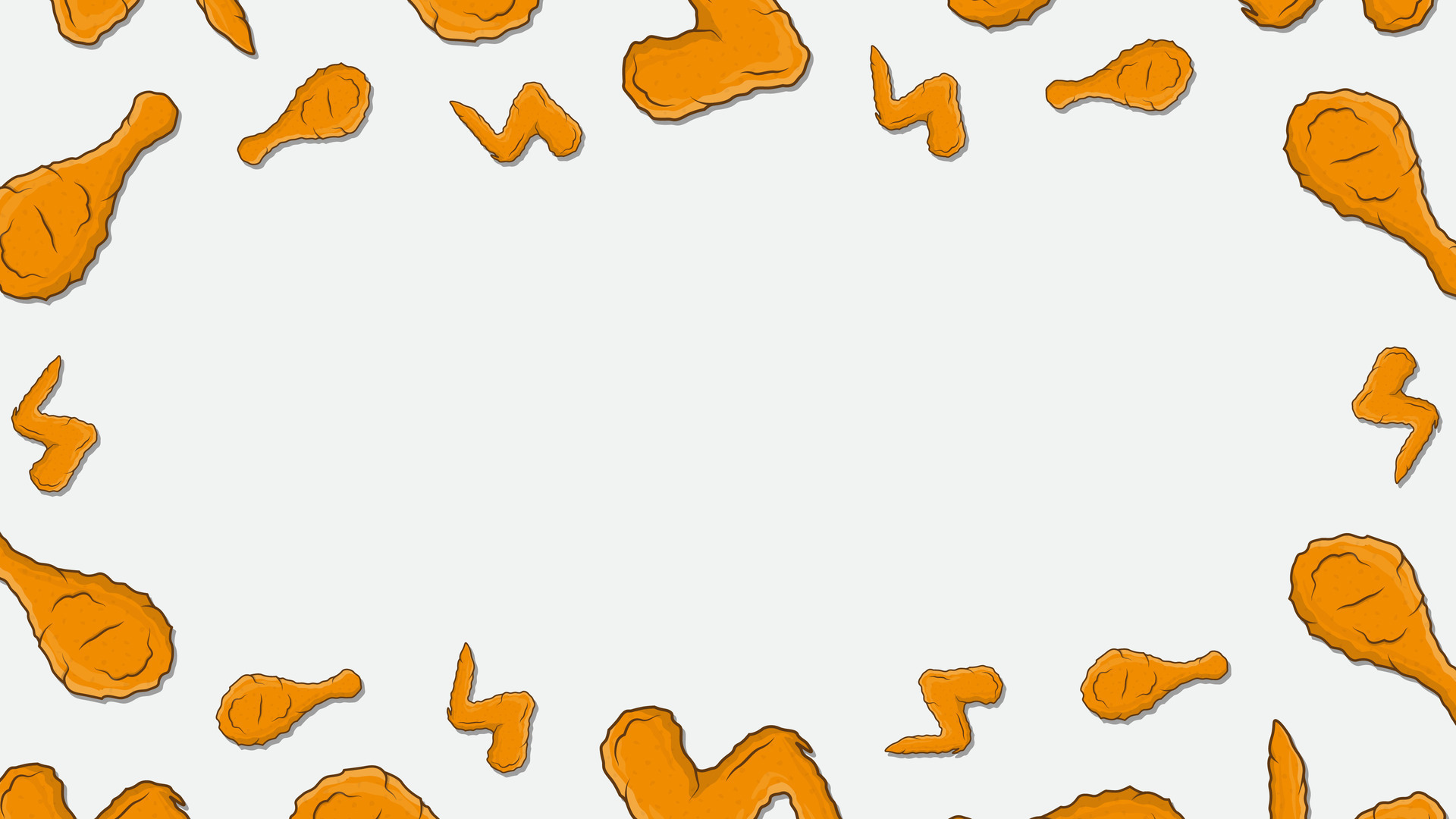 Fried Chicken Background Design Template. Fried Chicken Cartoon Vector ... Fried Chicken Background Design Template. Fried Chicken Cartoon Vector ...