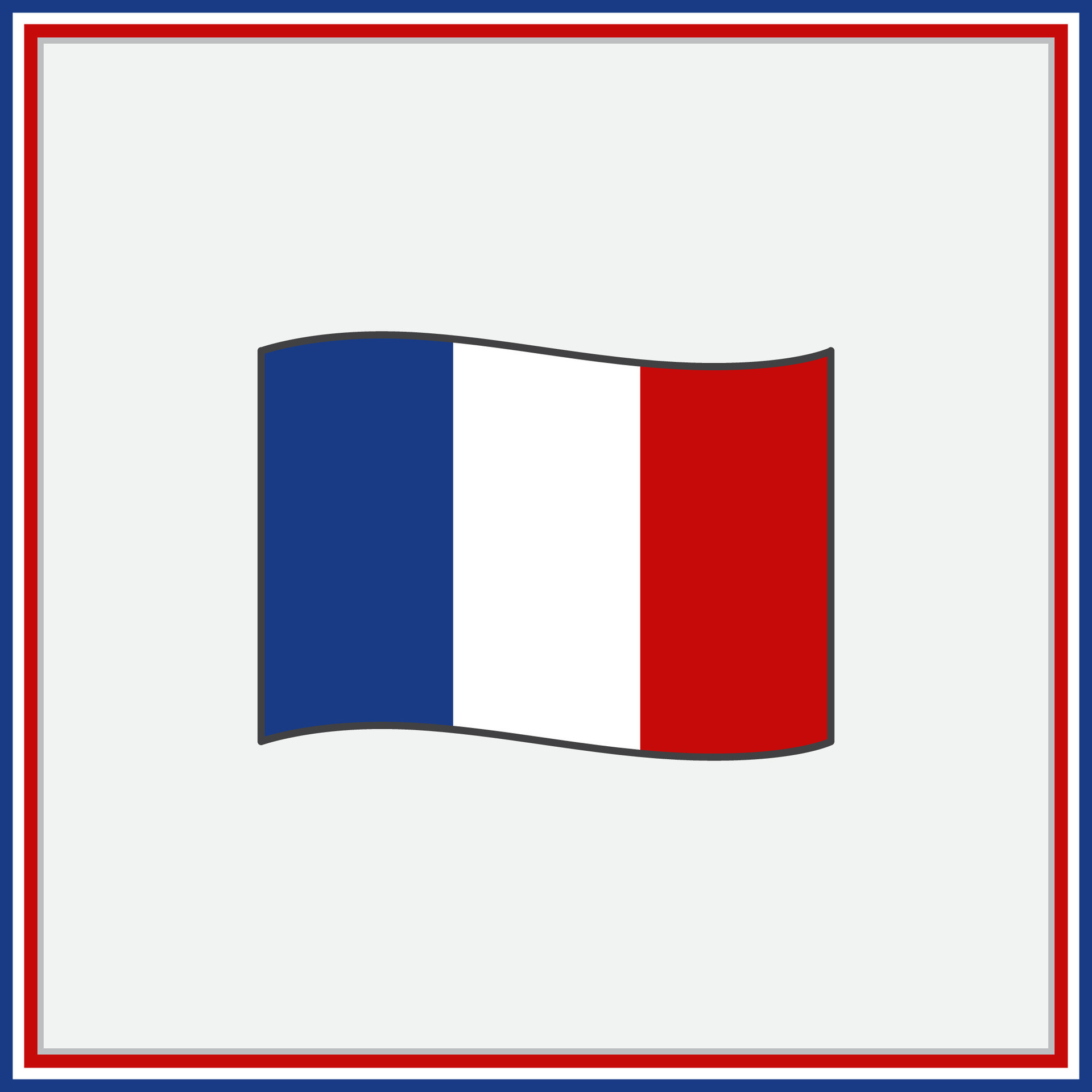 France Flag Cartoon Vector Illustration. Flag of France Flat Icon ...