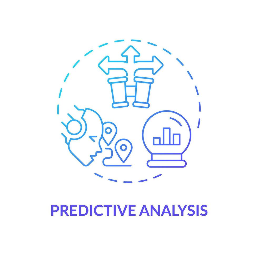 Gradient predictive analysis icon concept, isolated vector, AI for SEO ... Gradient predictive analysis icon concept, isolated vector, AI for SEO ...