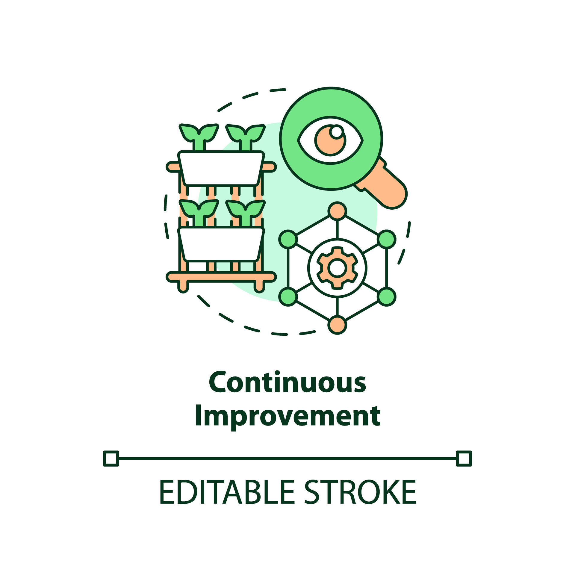 2D customizable continuous improvement icon representing vertical ... 2D customizable continuous improvement icon representing vertical ...