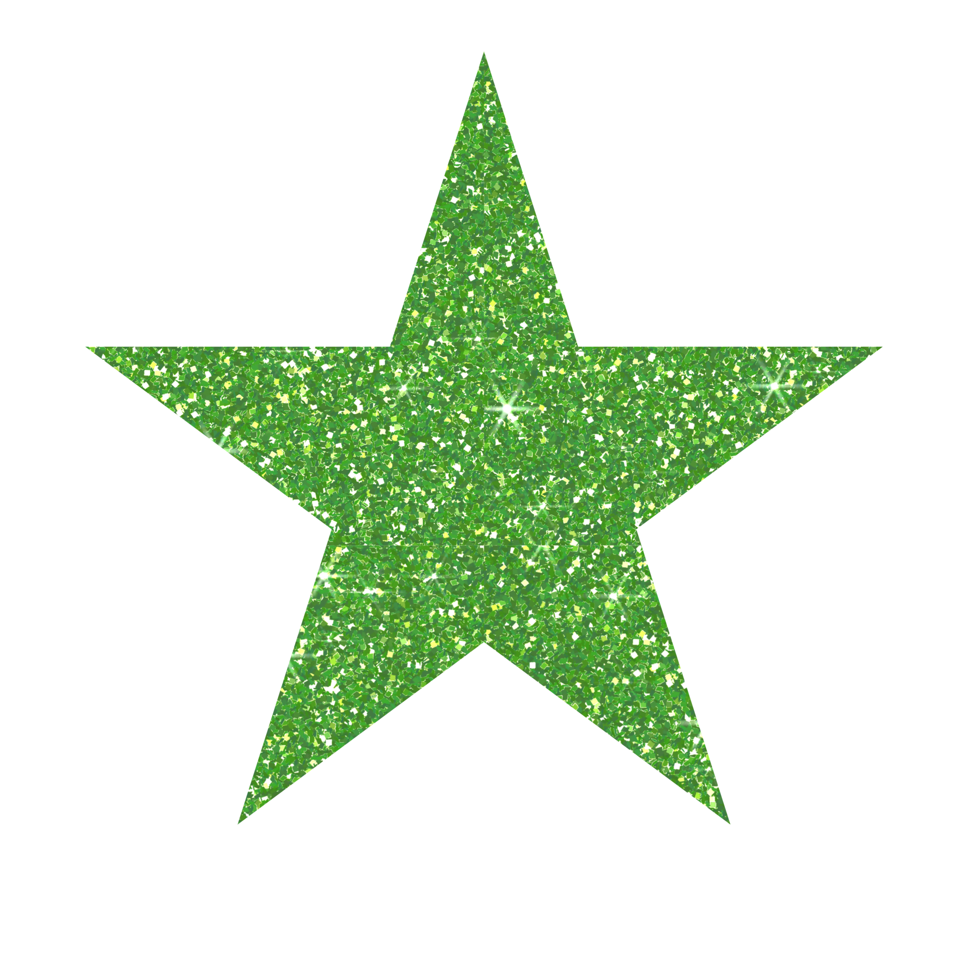 Green star glitter on transparent backgroud. Design for decorating,background, wallpaper ...