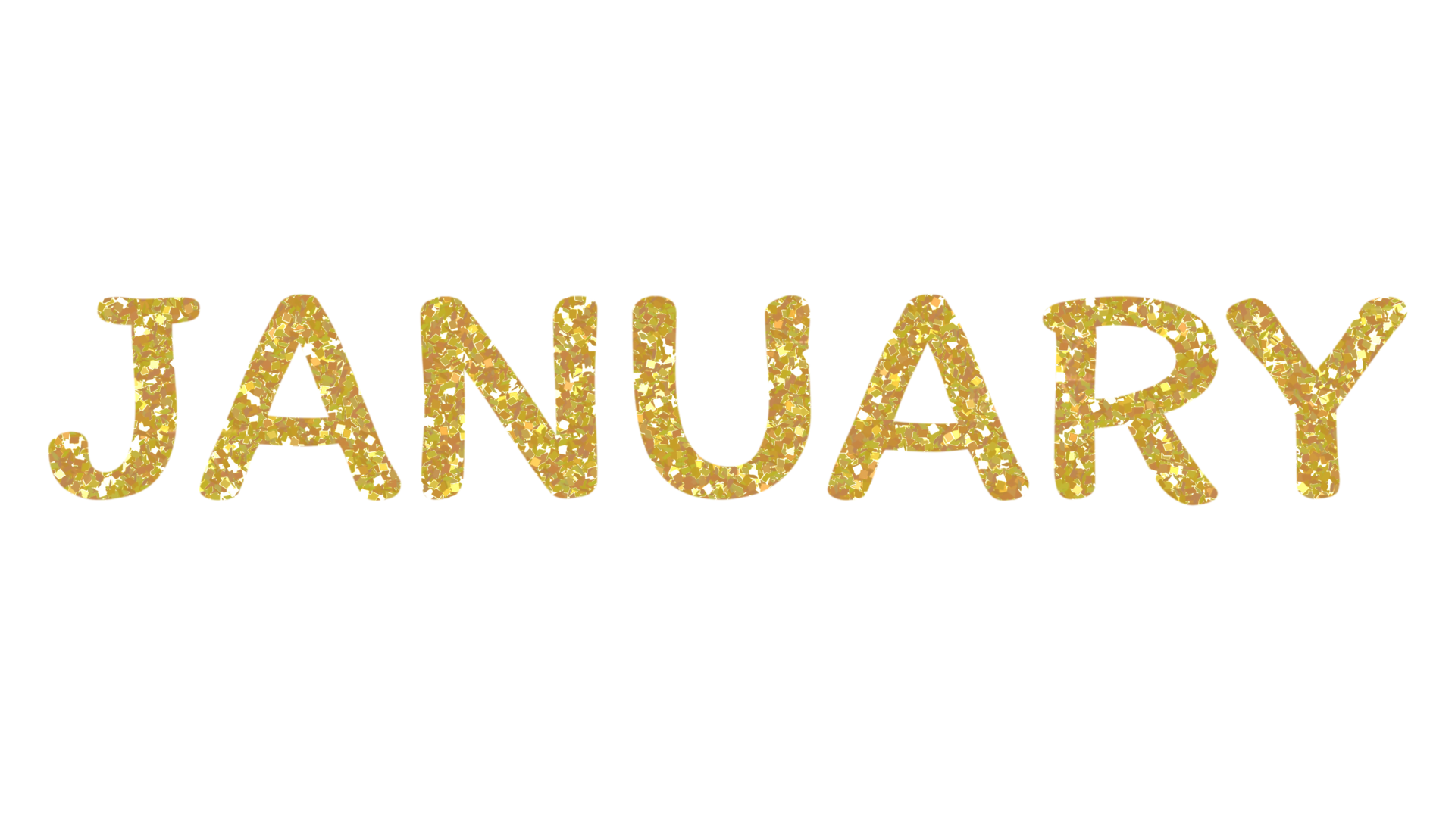Gold Glitter JANUARY Letters Icon January Sign Design For Decorating gold-glitter-january-letters-icon-january-sign-design-for-decorating