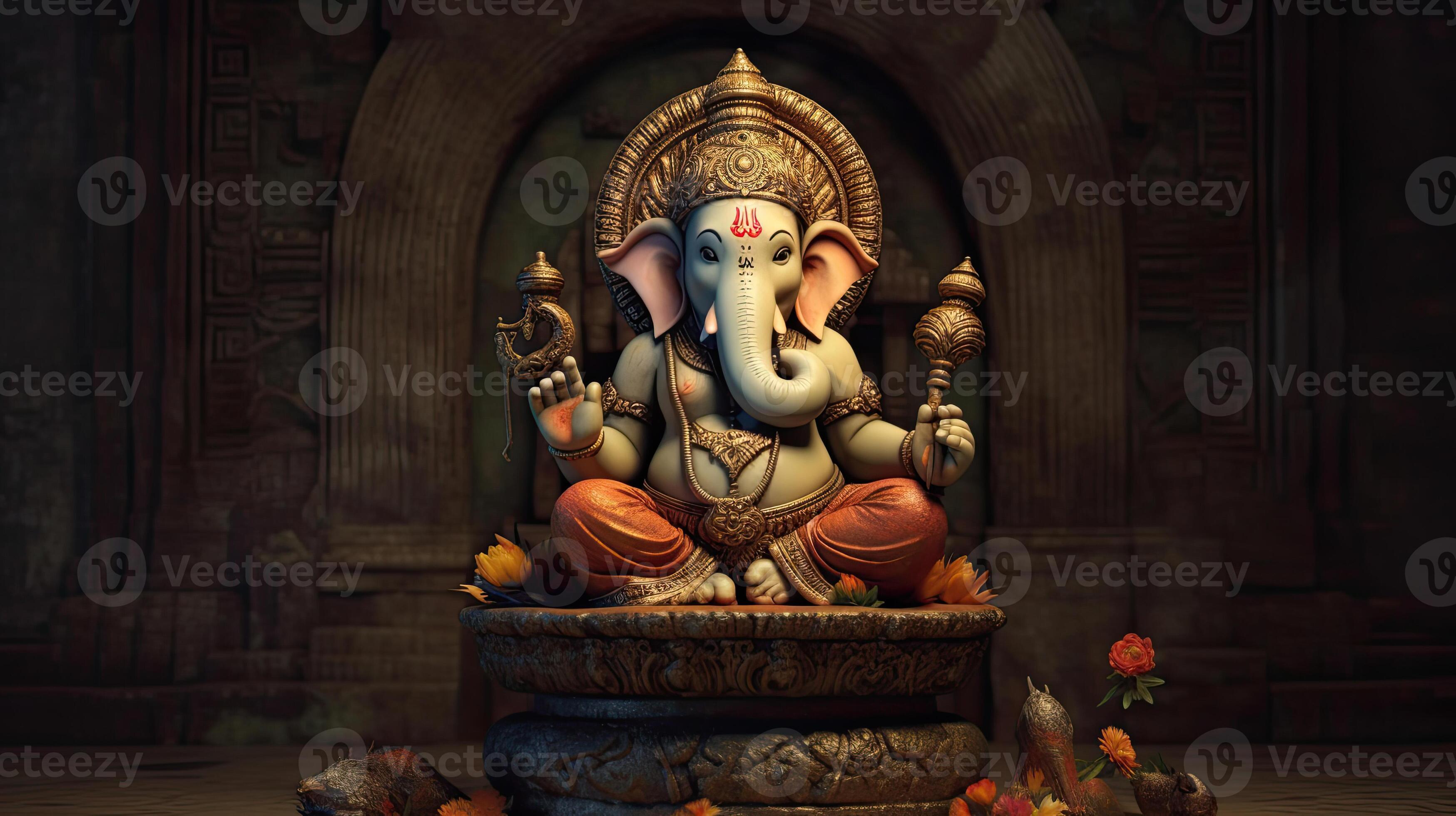 A Lord Ganesha for Ganesh Chaturthi. The sacred object of the Hindus ...