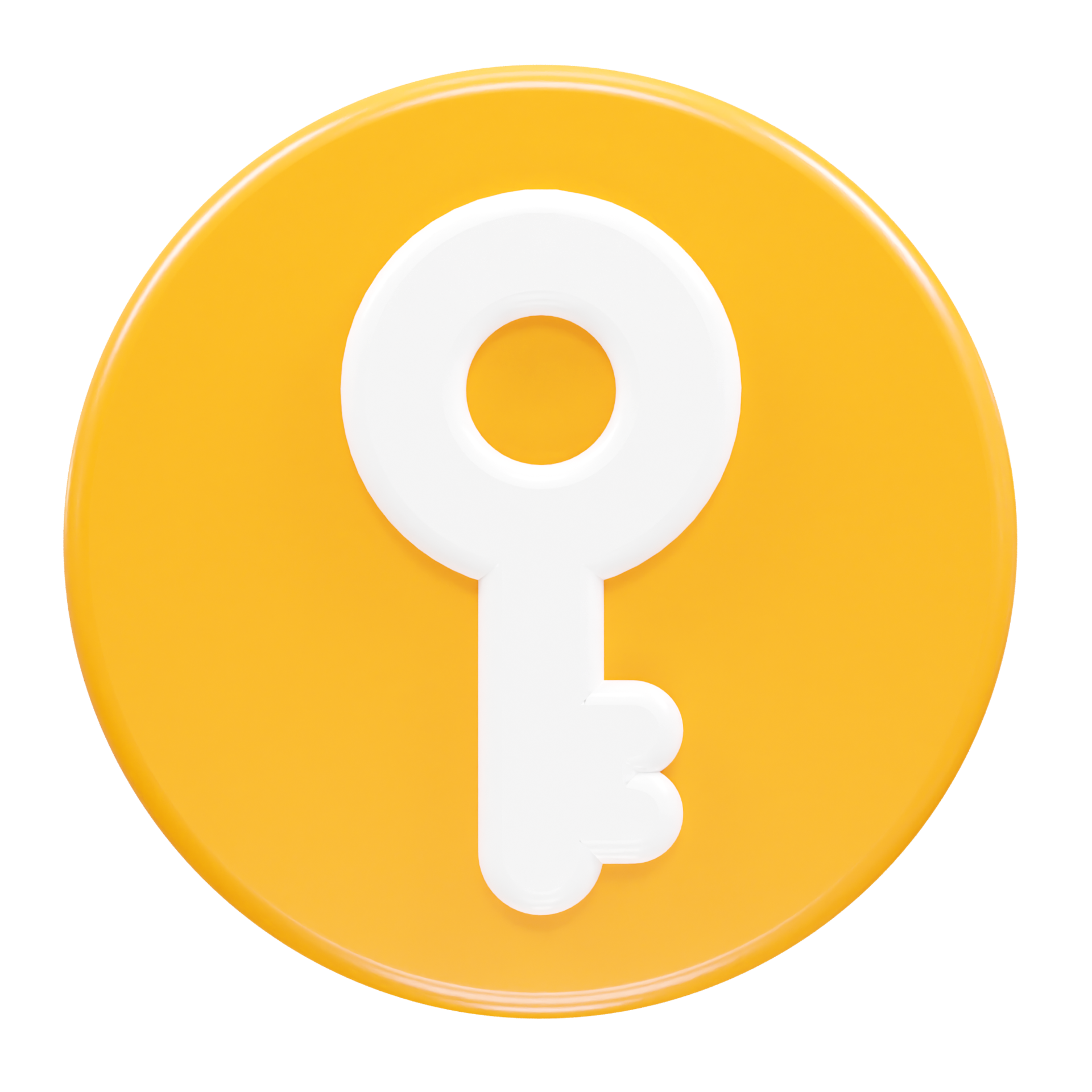 Key icon 3d rendering illustration transparent element 28342569 PNG