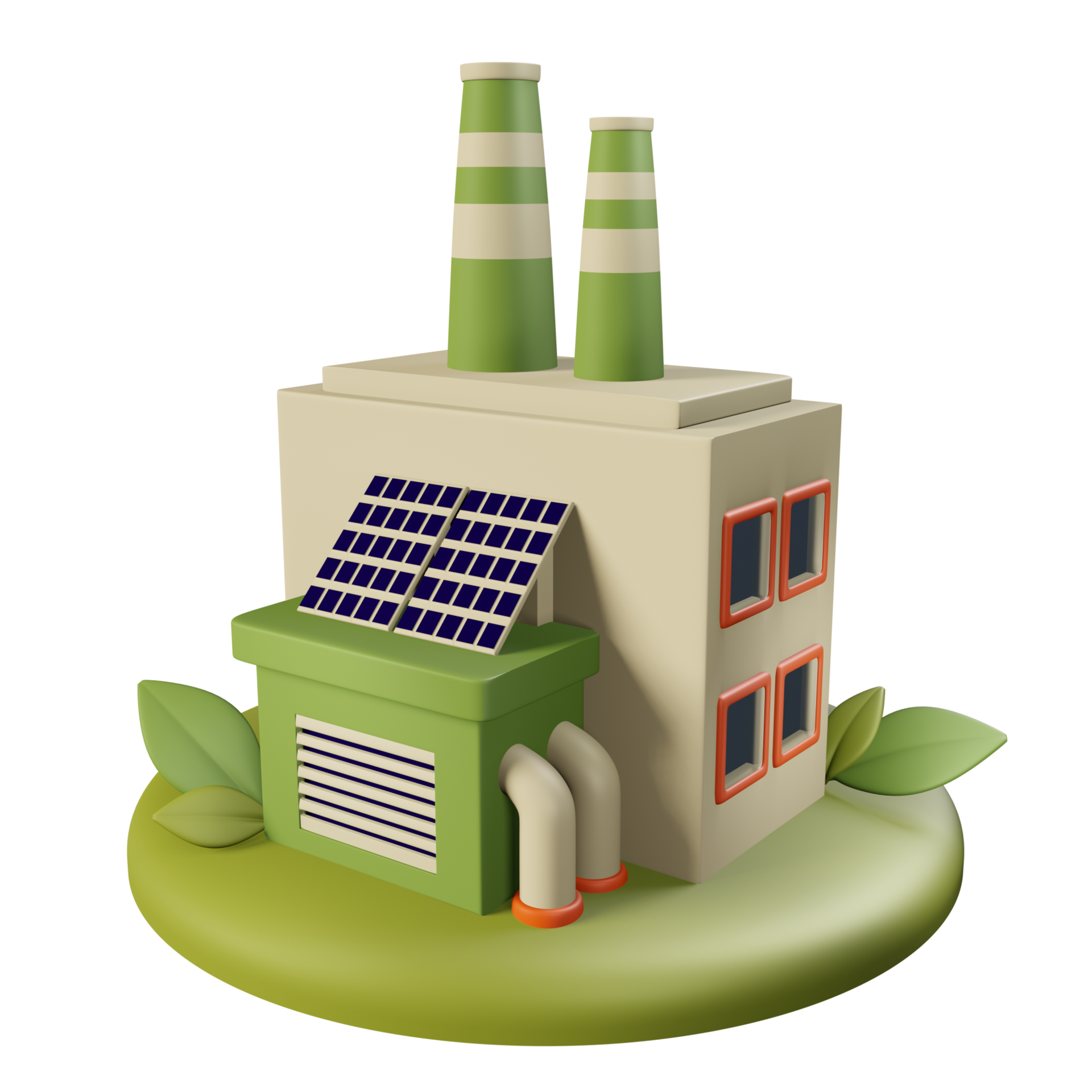 Eco Factory 3D Icon 28345376 PNG