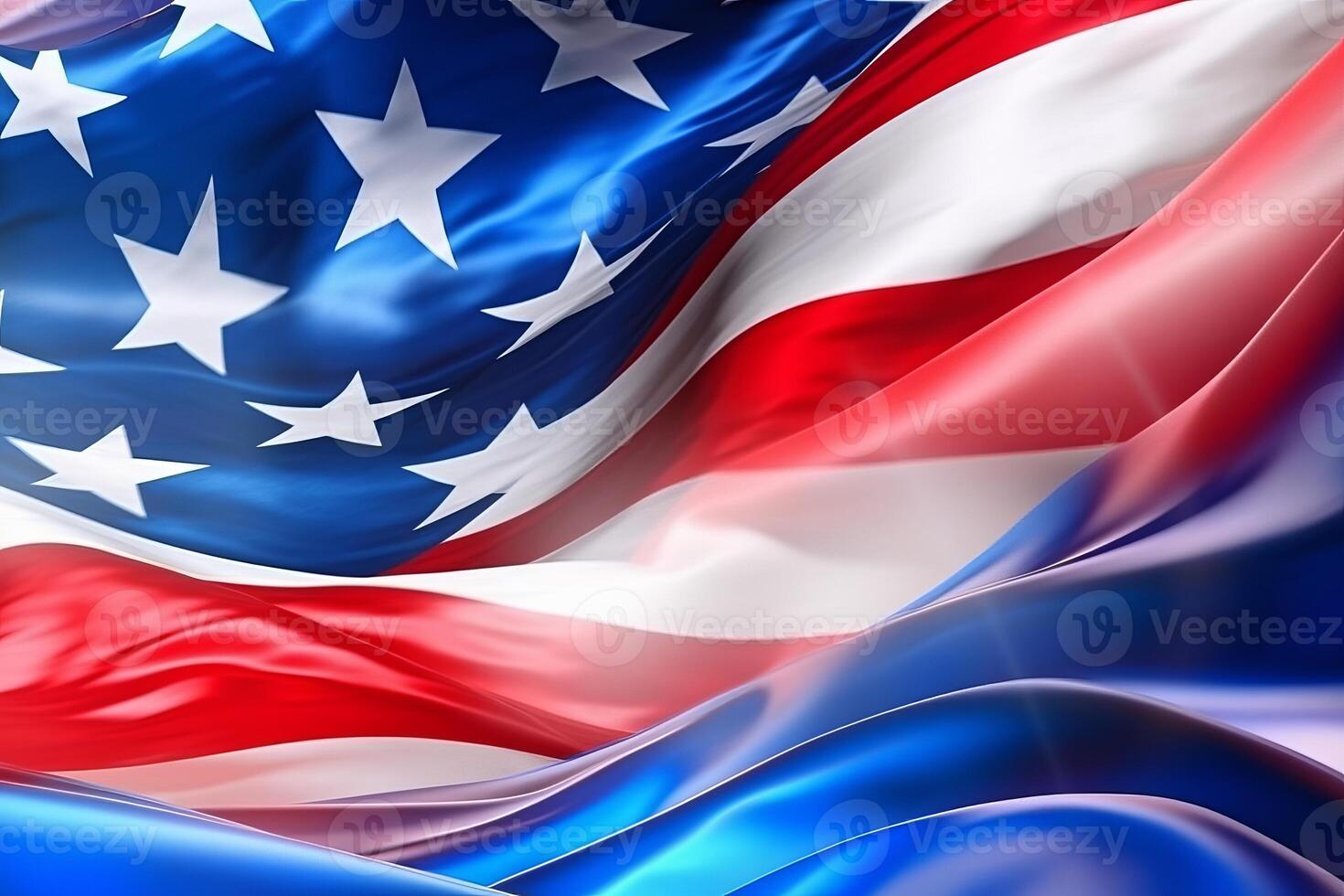 3D Waving American Flag Background Generative AI 28351619 Stock Photo ...